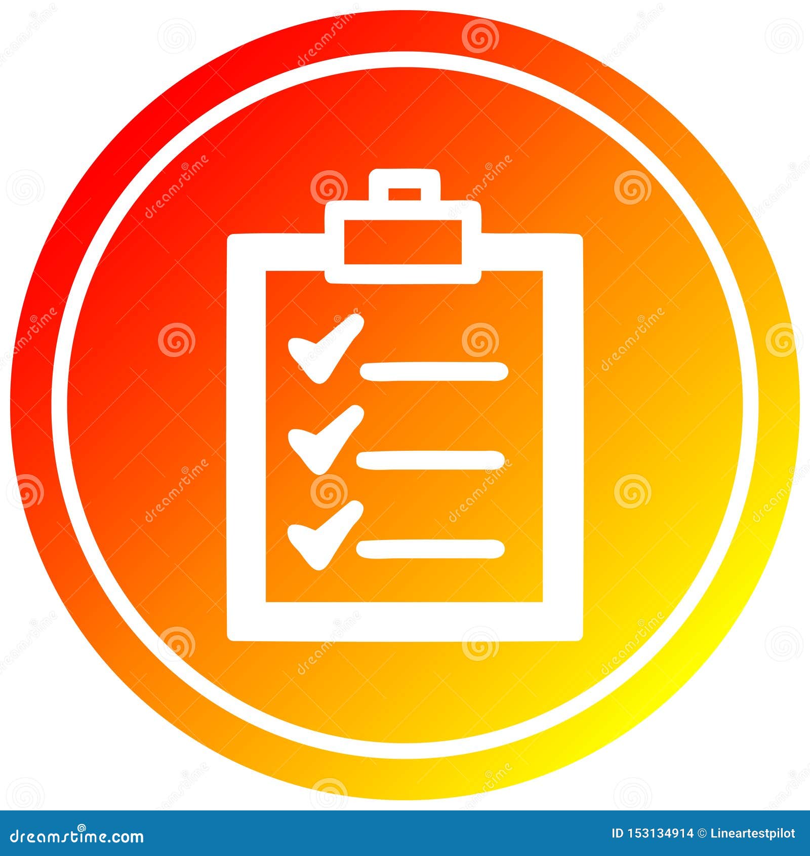 A Creative Check List Circular In Hot Gradient Spectrum Vector ...