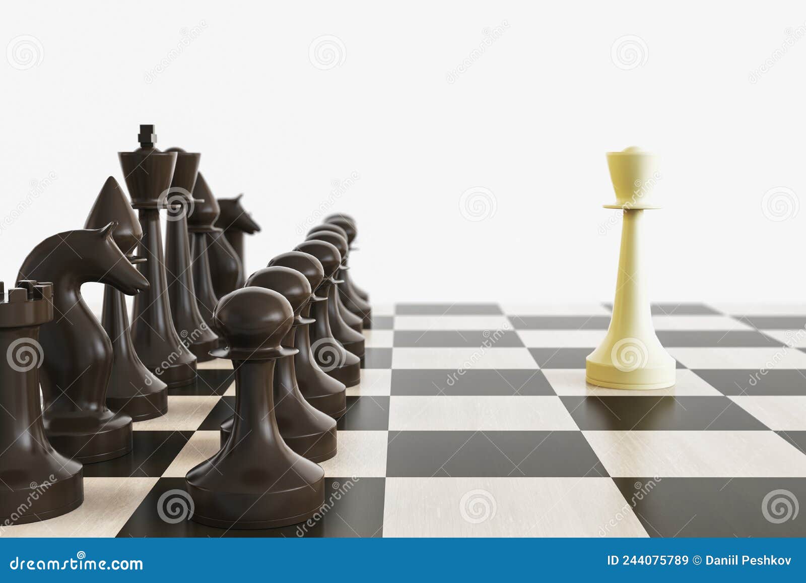 Creative Chess Board on White Wallpaper with Mock Up Place. Match and ...
