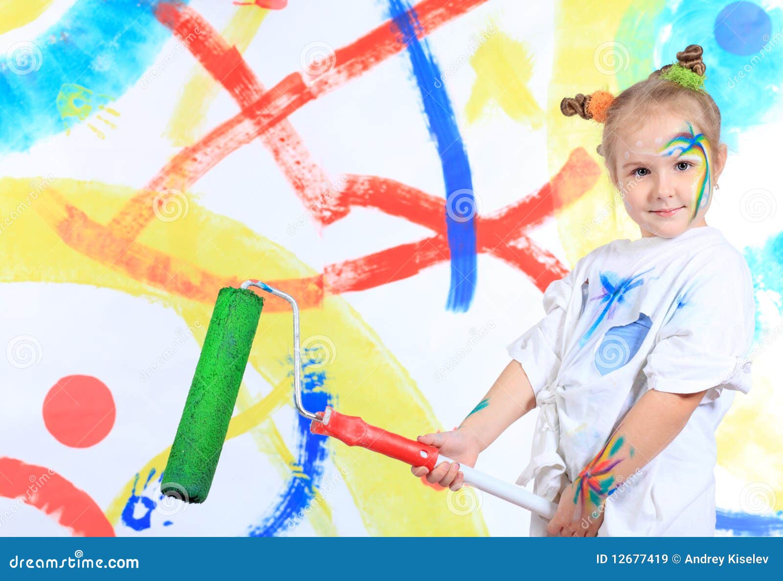 Creative childhood stock image. Image of painter, colorful - 12677419