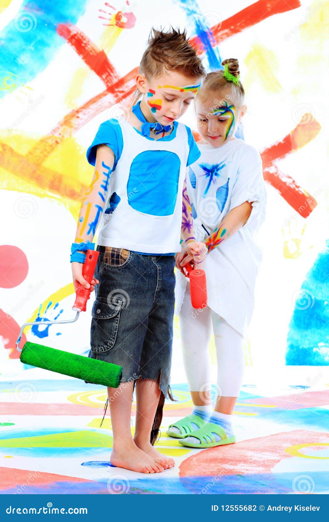 Creative children stock photo. Image of creativity, painter - 12555682