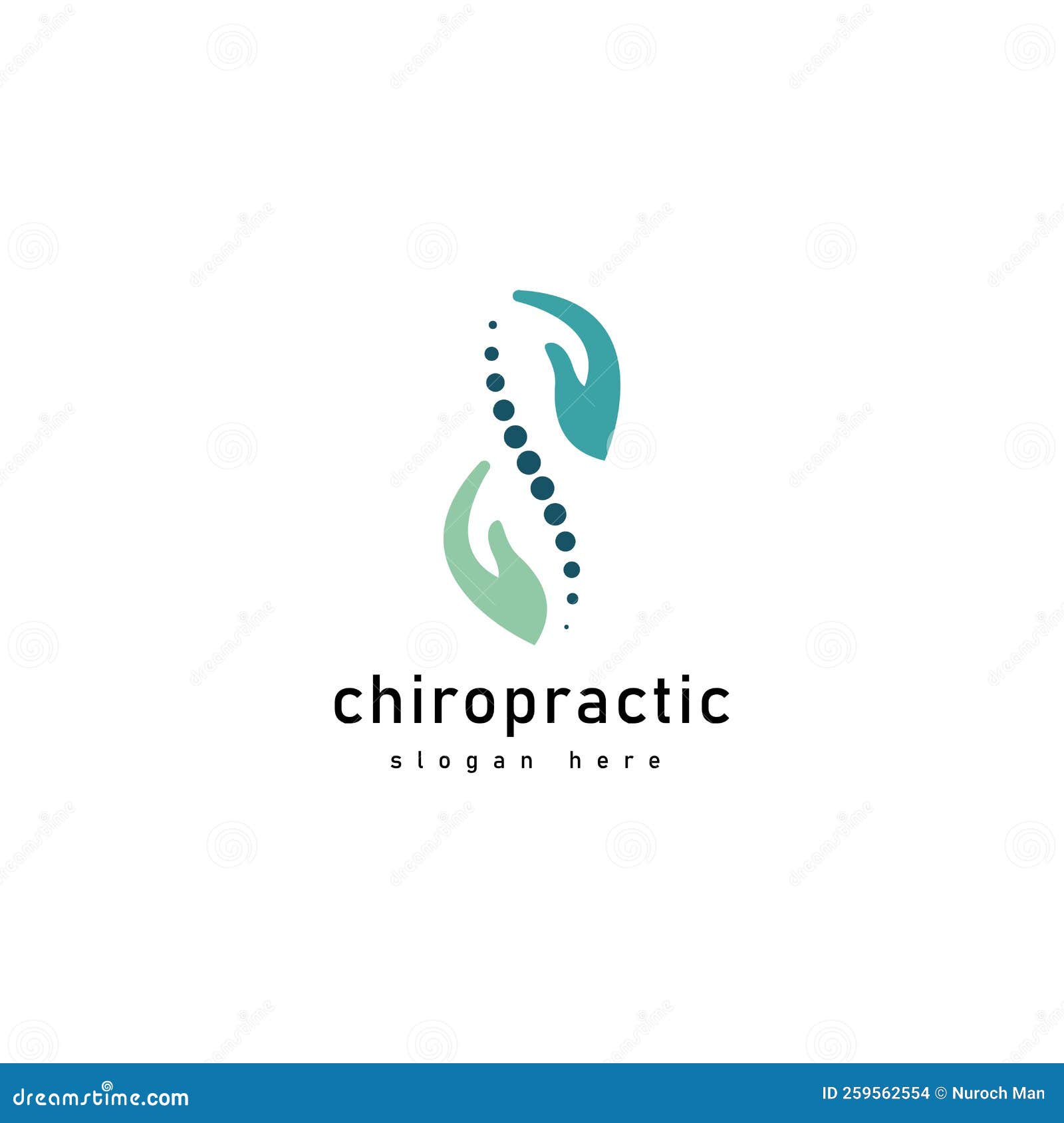 Creative Chiropractic Concept Logo Design Template. Stock Vector ...