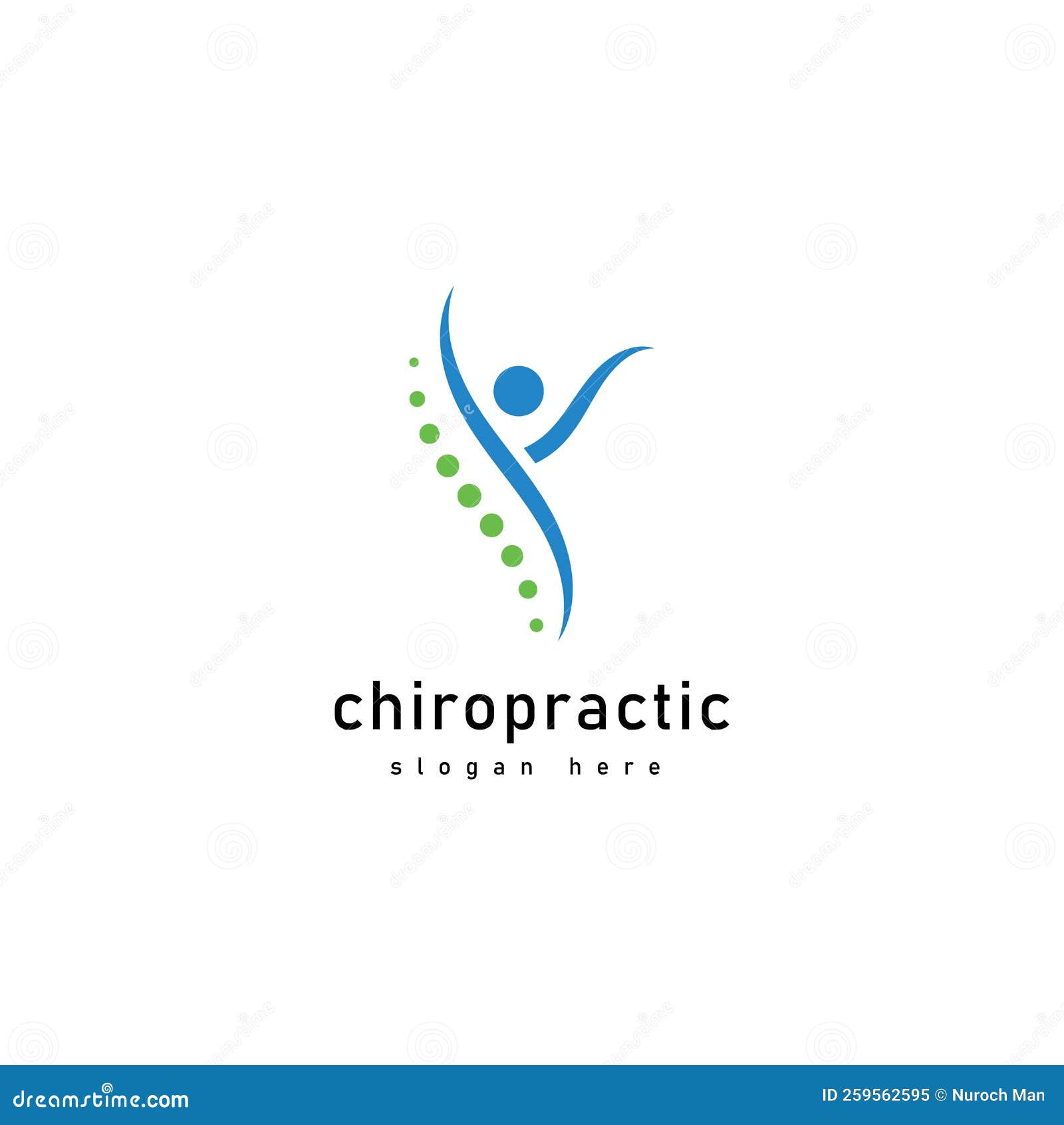 Creative Chiropractic Concept Logo Design Template. Stock Vector ...