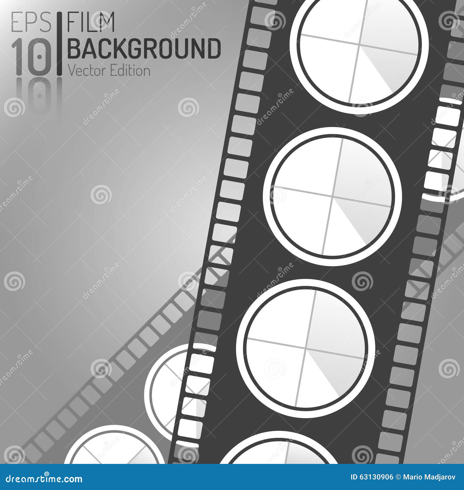 Creative Cinema Background Design. Vector Elements. Minimal Isolated ...