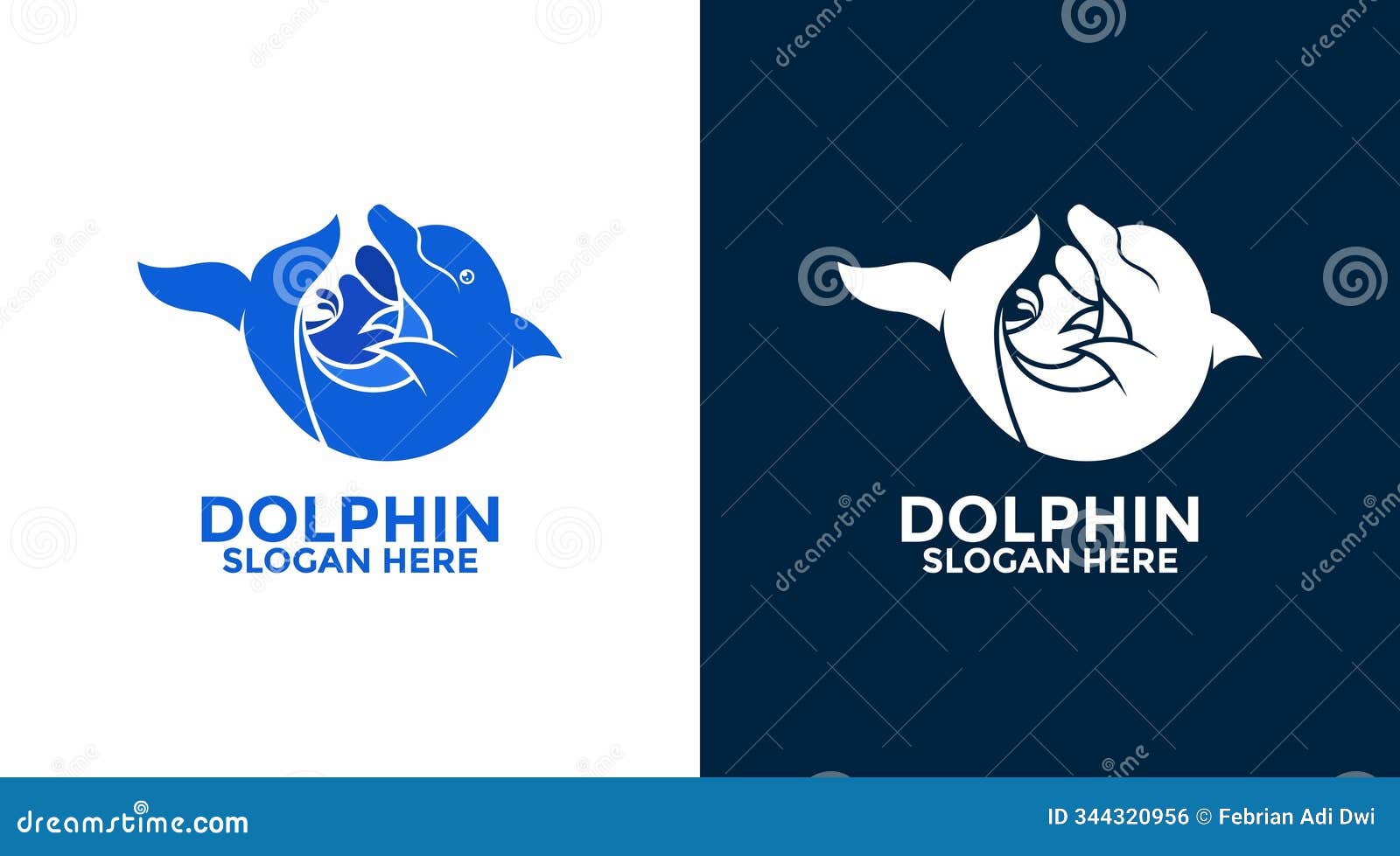 Creative Circle Dolphin Logo Design Vector, Dolphin Logo Design ...