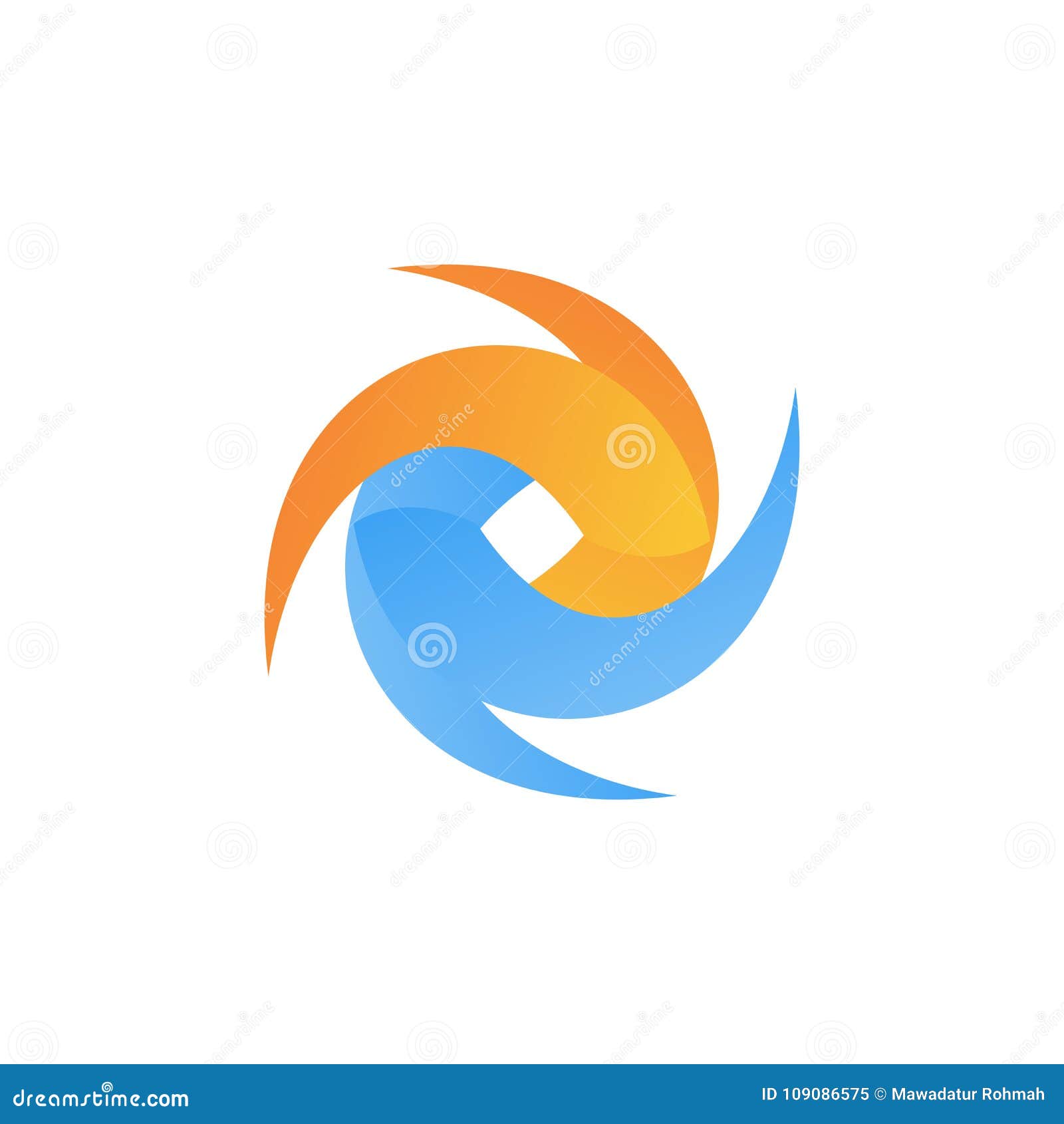 Creative Circle Fire Water Logo Stock Illustration - Illustration of ...
