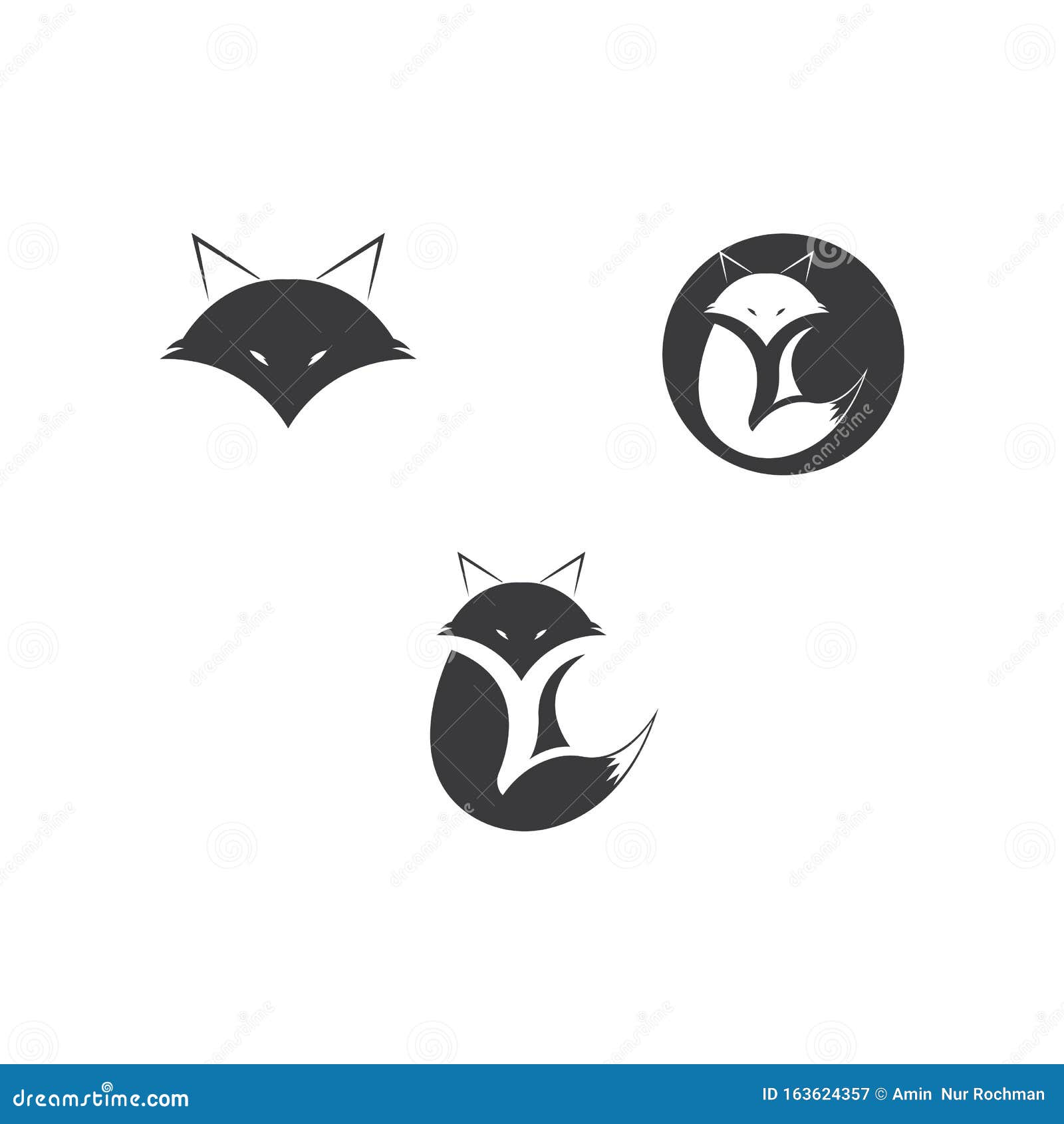 Creative Circle Fox Logo Vector. Round Fox Logo Template Stock Vector ...