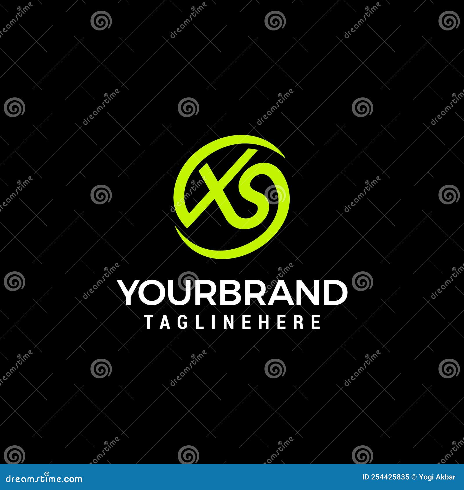 Creative Circle Letter XS Logo Design Abstract Modern Vector Illustration Stock Vector ...