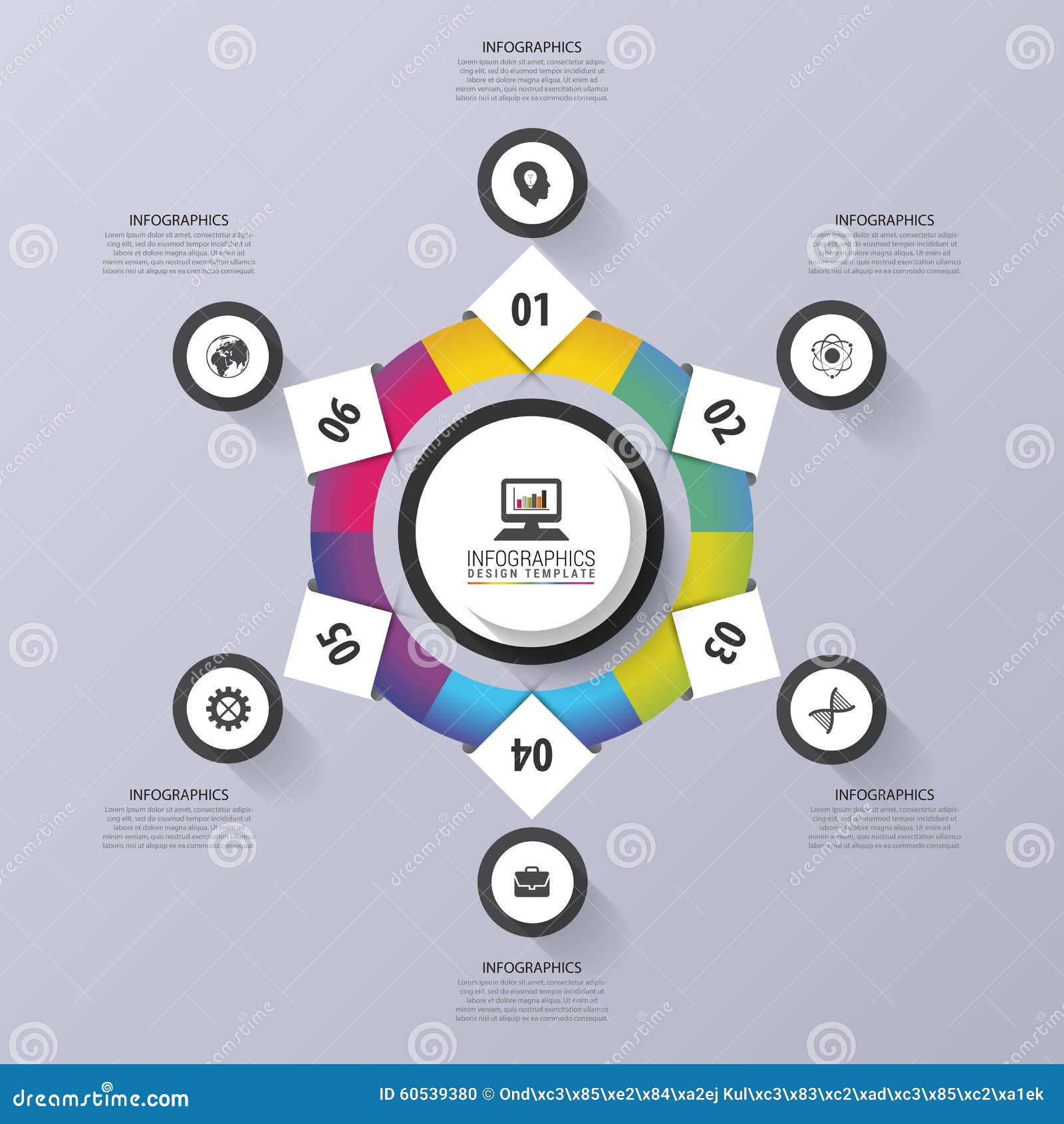 Creative Circle. Modern Design Template. Infographic Concept Stock ...