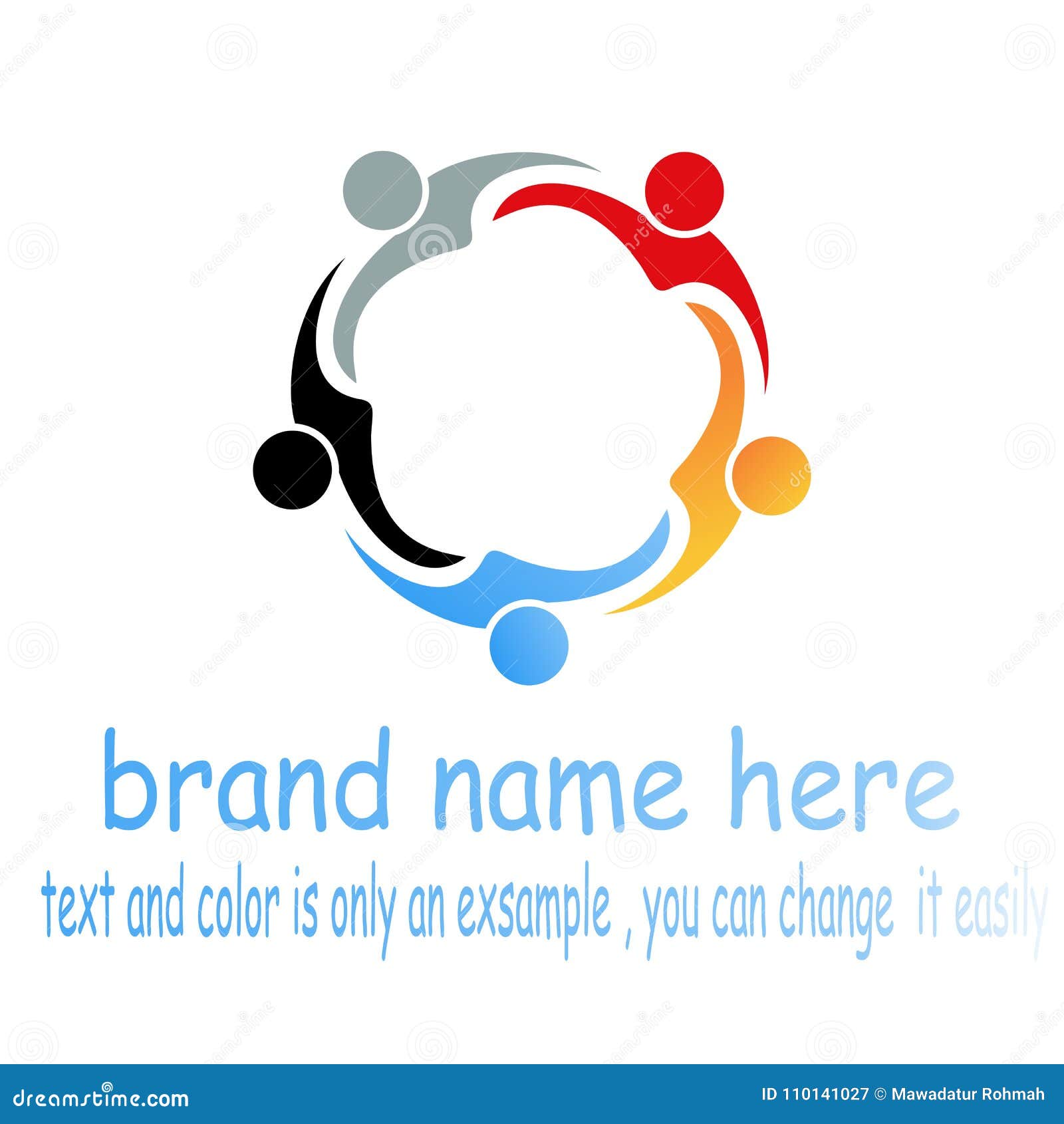 Creative Circle People Logo Stock Vector - Illustration of design, blue ...