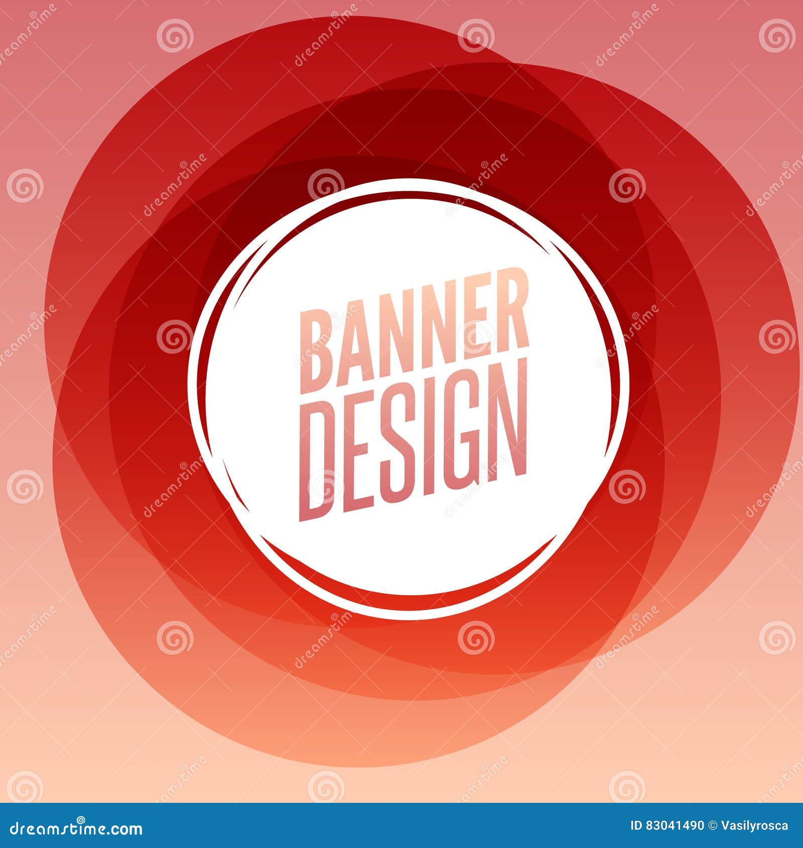 Creative Circle Round Banner with Place for Text. Frame Template Stock ...