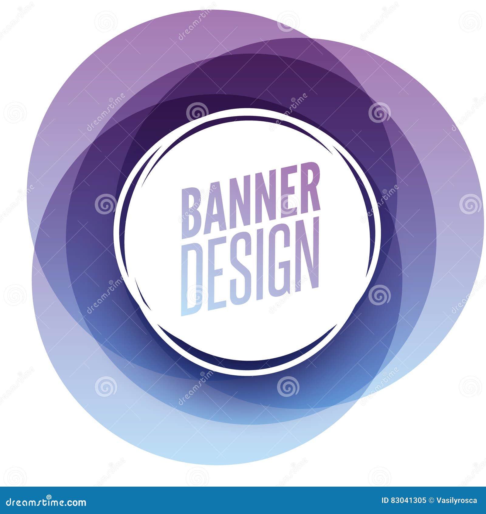 Creative Circle Round Overlay Banner with Place for Text. Frame ...