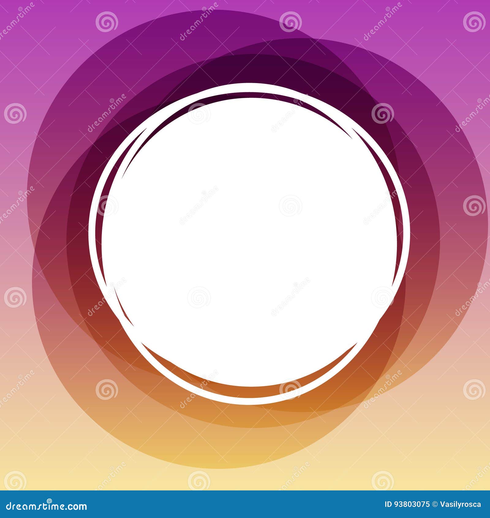 Creative Circle Round Overlay Banner with Place for Text. Frame ...