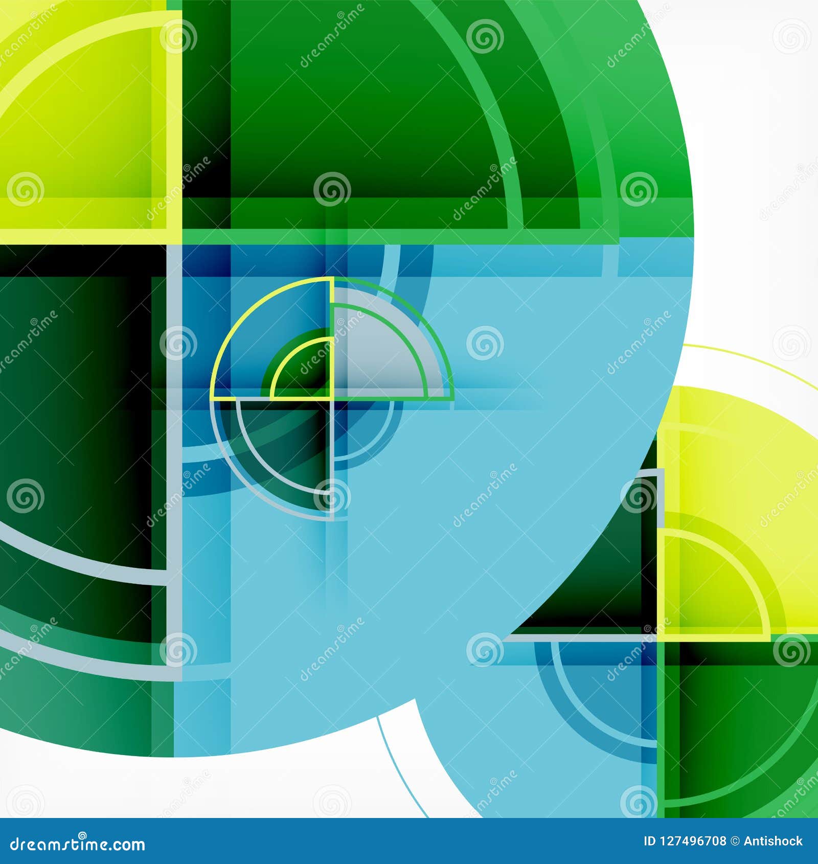 Creative Circles Geometric Abstract Background with 3d Effect Stock ...