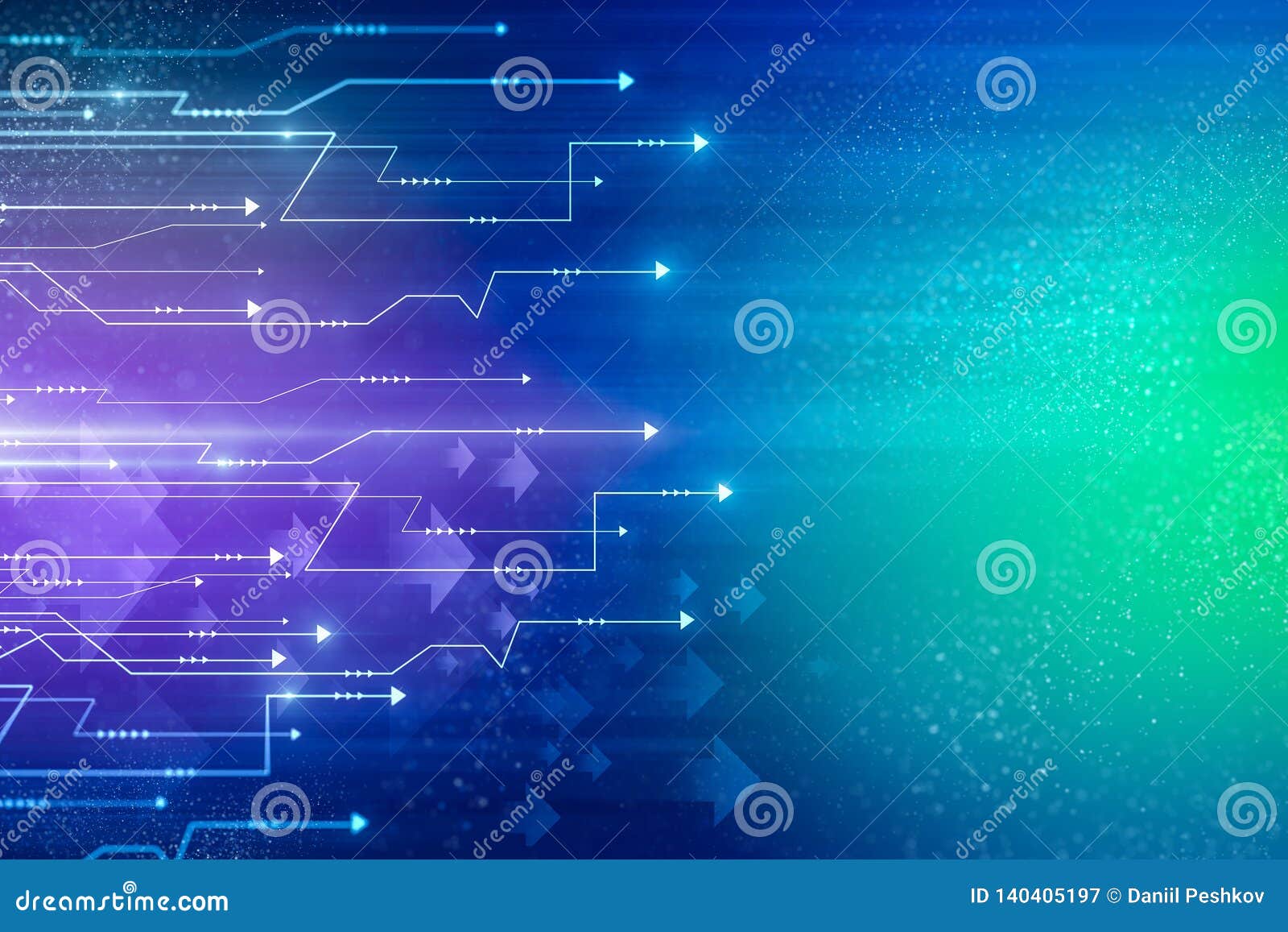 Creative Circuit Arrows Wallpaper Stock Illustration - Illustration of ...