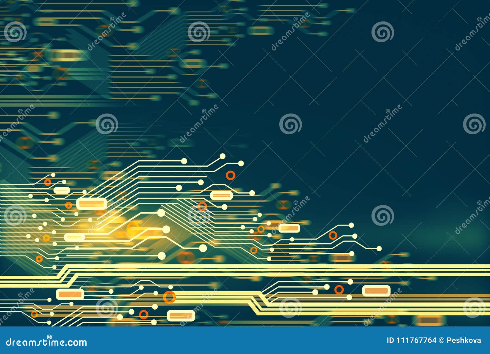 Creative circuit wallpaper stock illustration. Illustration of banner ...