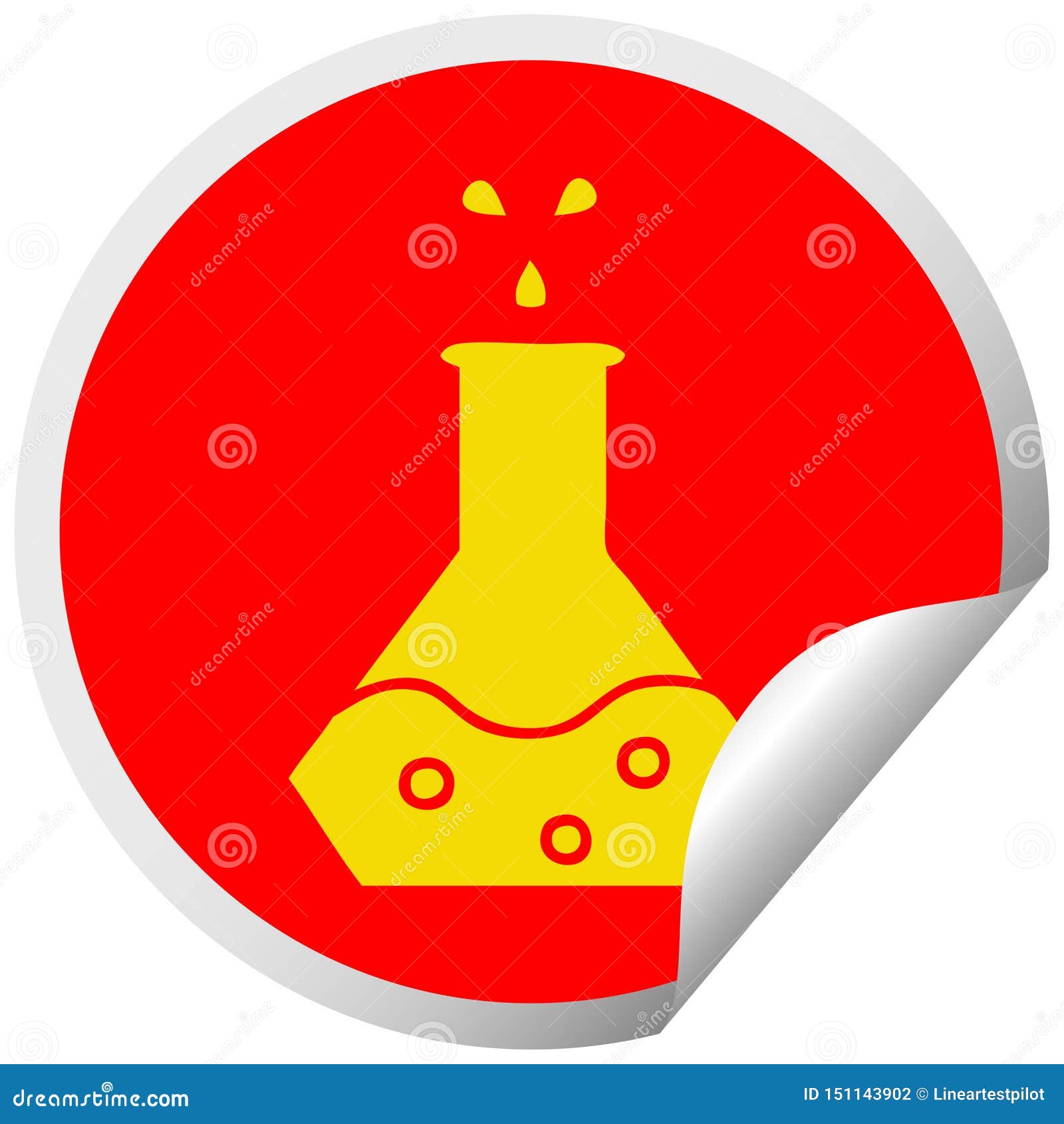 A Creative Circular Peeling Sticker Cartoon Science Experiment Stock ...