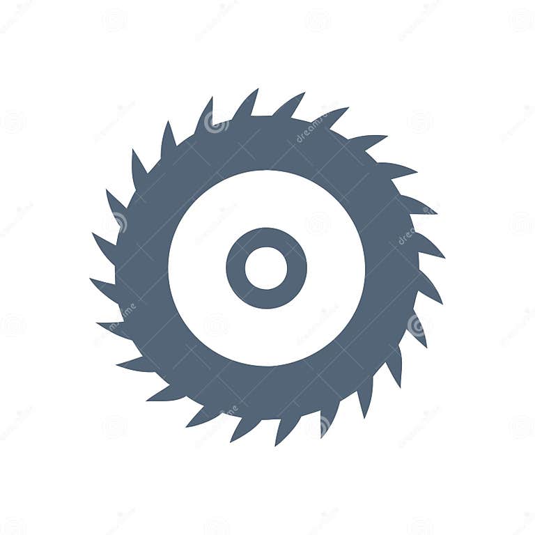 Creative Circular Saw Blade Icon for Cutting Applications Stock ...