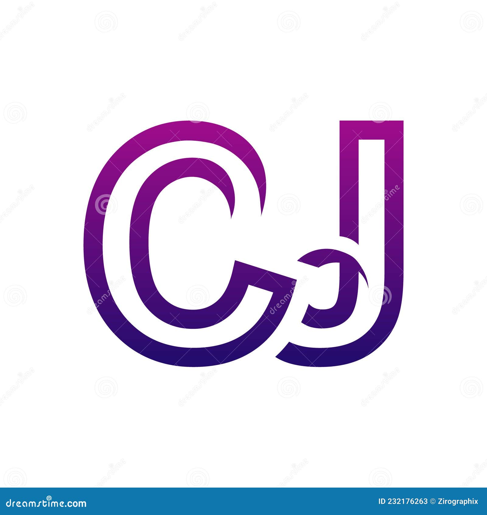 Creative CJ Logo Icon Design Stock Vector - Illustration of creative ...