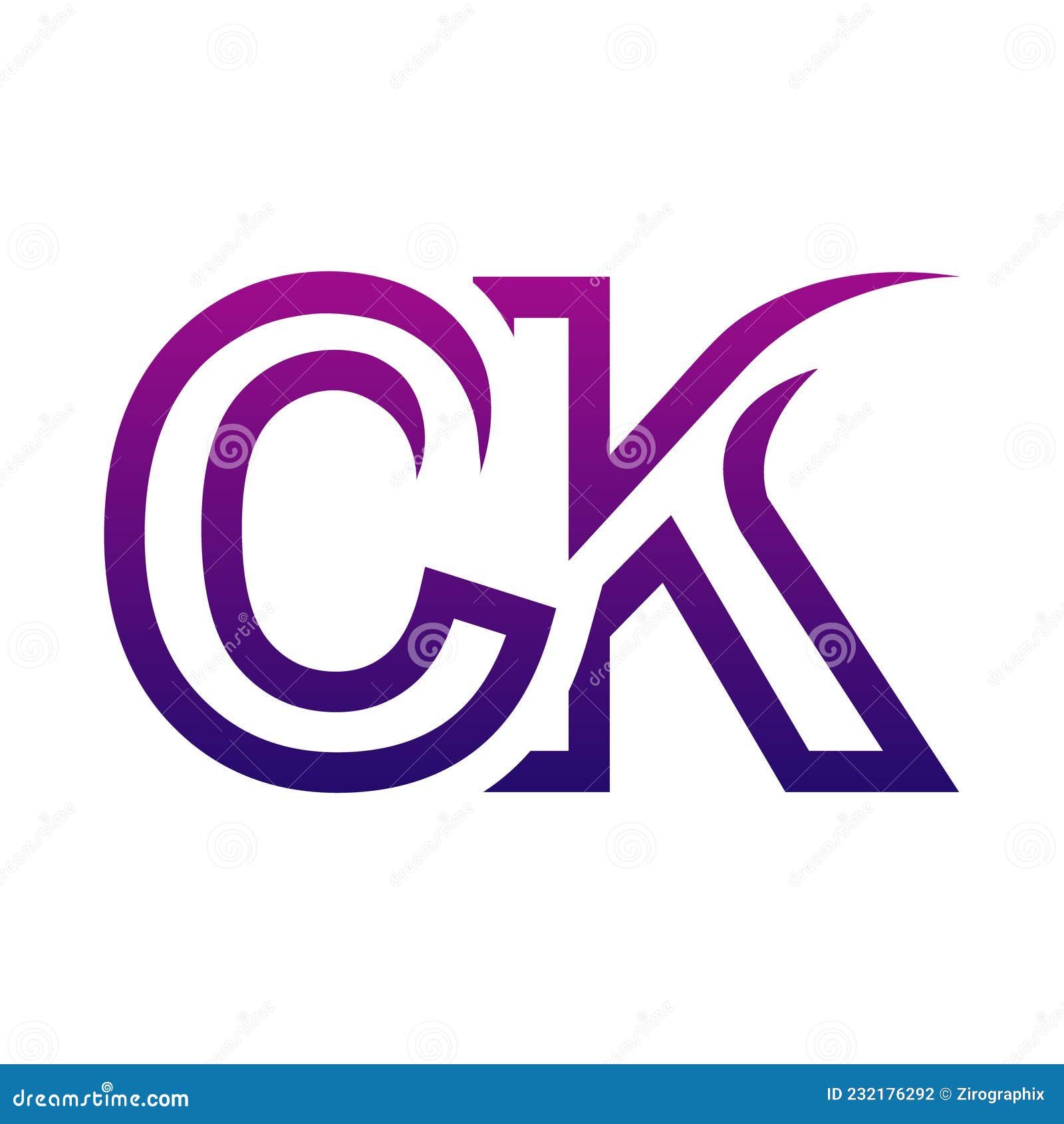 Creative CK Logo Icon Design Stock Vector - Illustration of edge ...