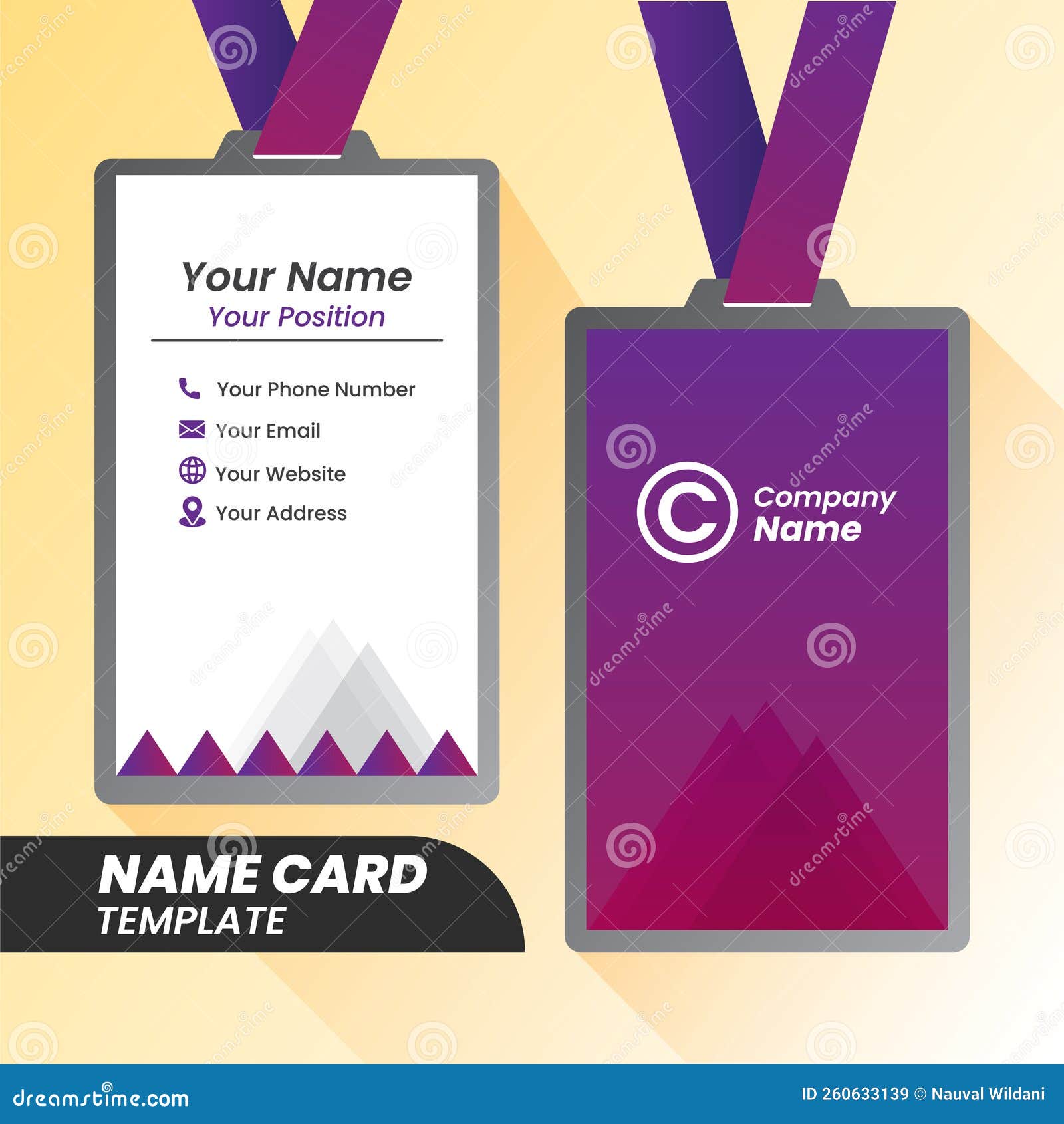 Creative and Clean Corporate Name Card Template. Stationery Design ...