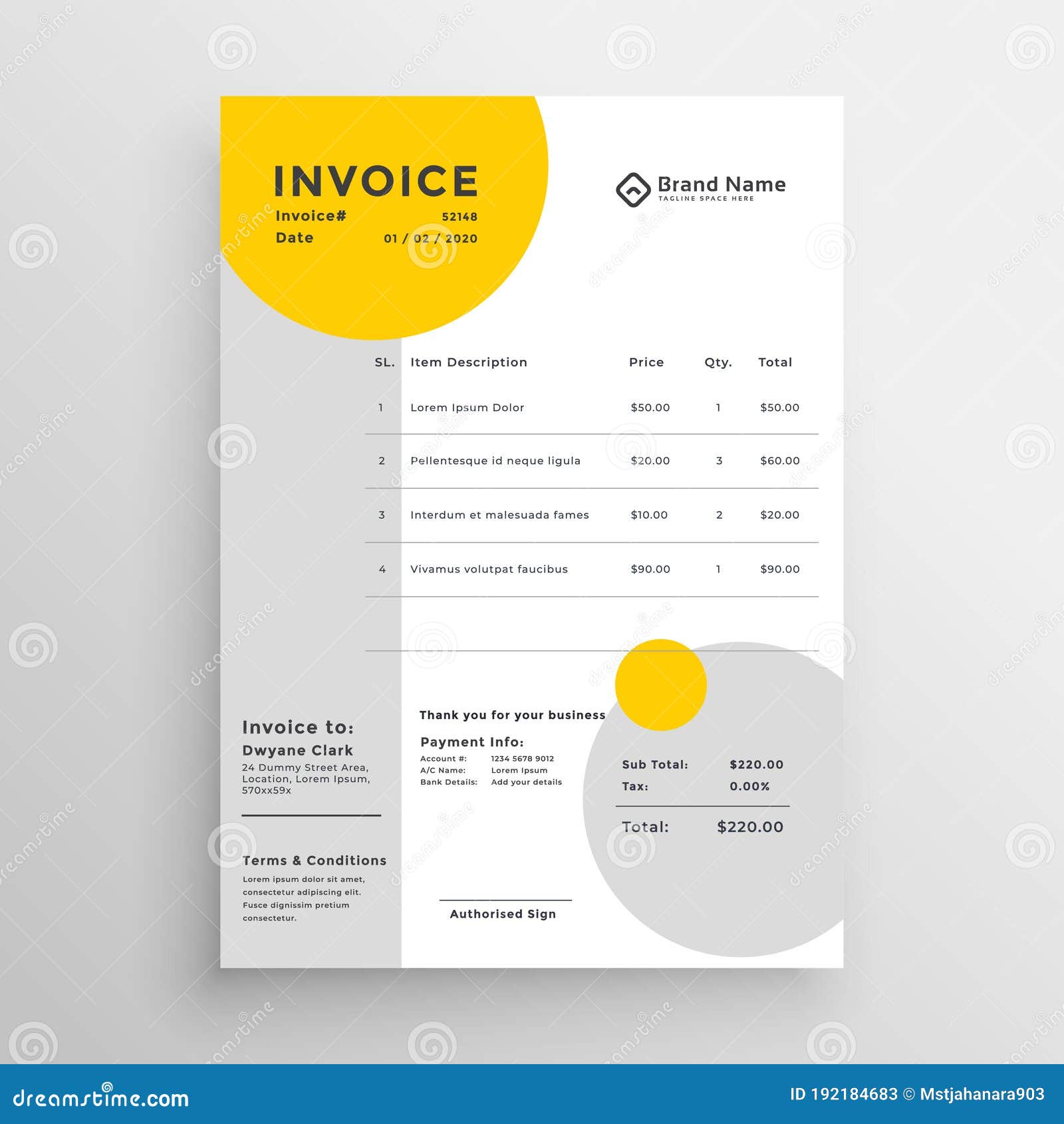 Invoice Creative Modern Invoice Template Design Vector Illustration ... Invoice Creative Modern Invoice Template Design Vector Illustration ...