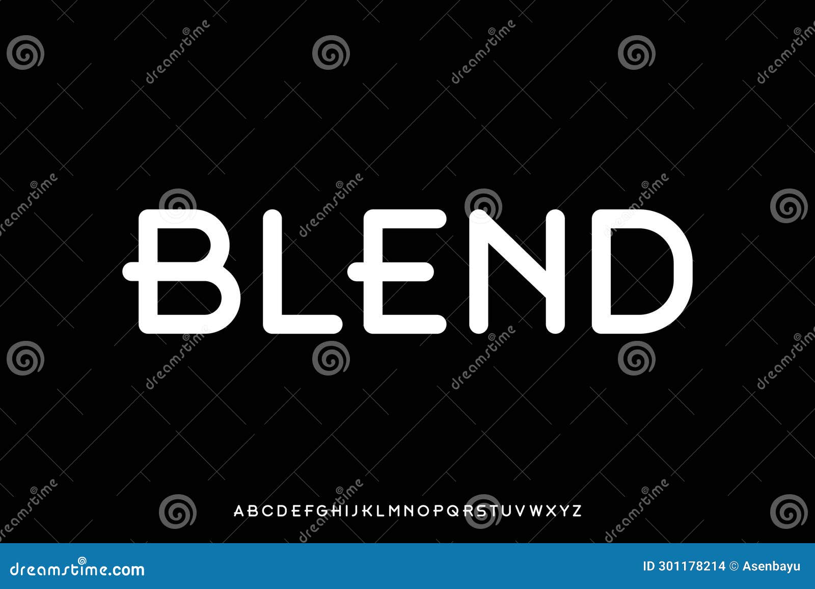 Creative Clean Rounded Alphabet Display Font Vector Stock Vector ...