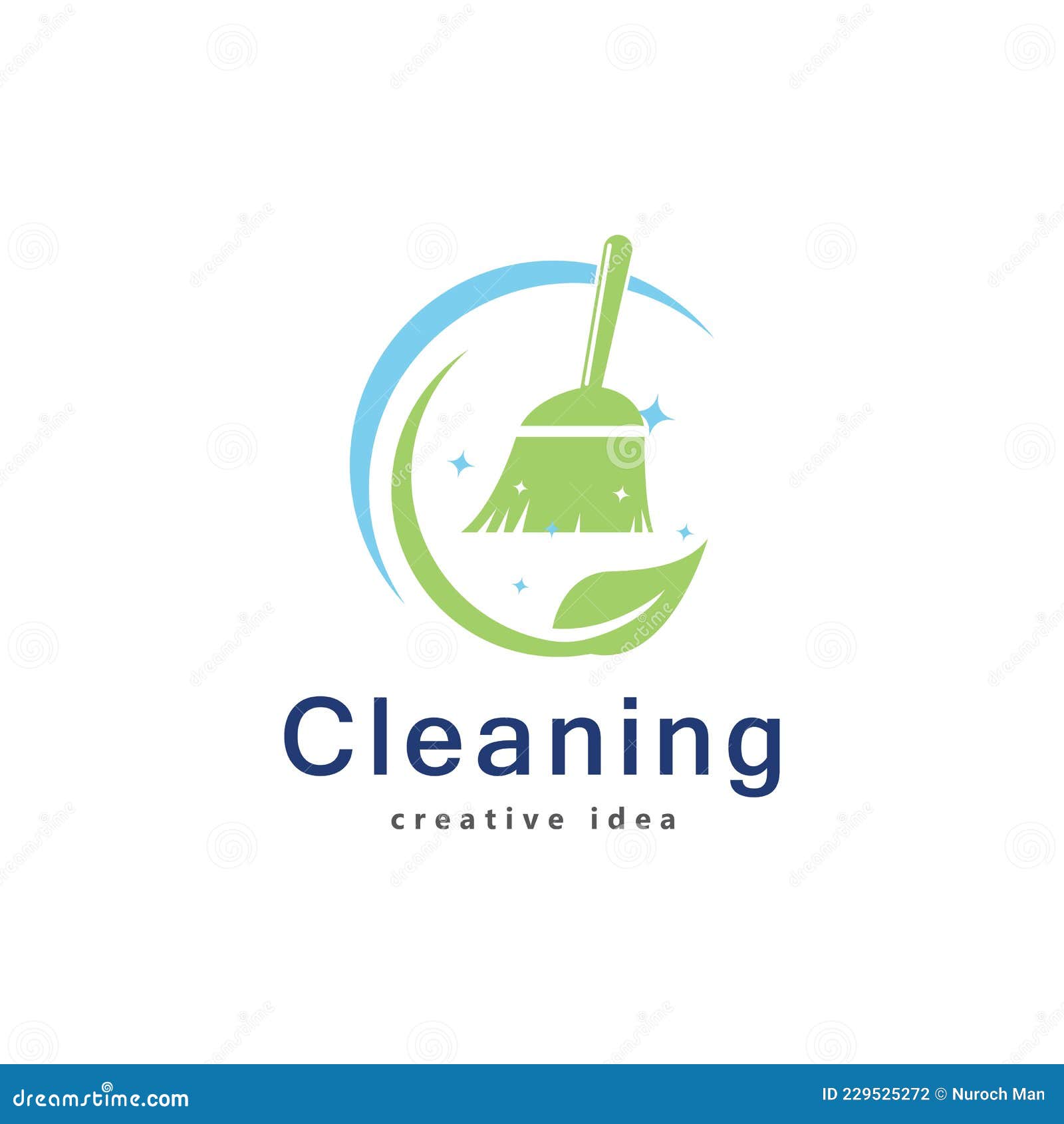 Creative Cleaning Concept Logo Design Template. Stock Vector ...