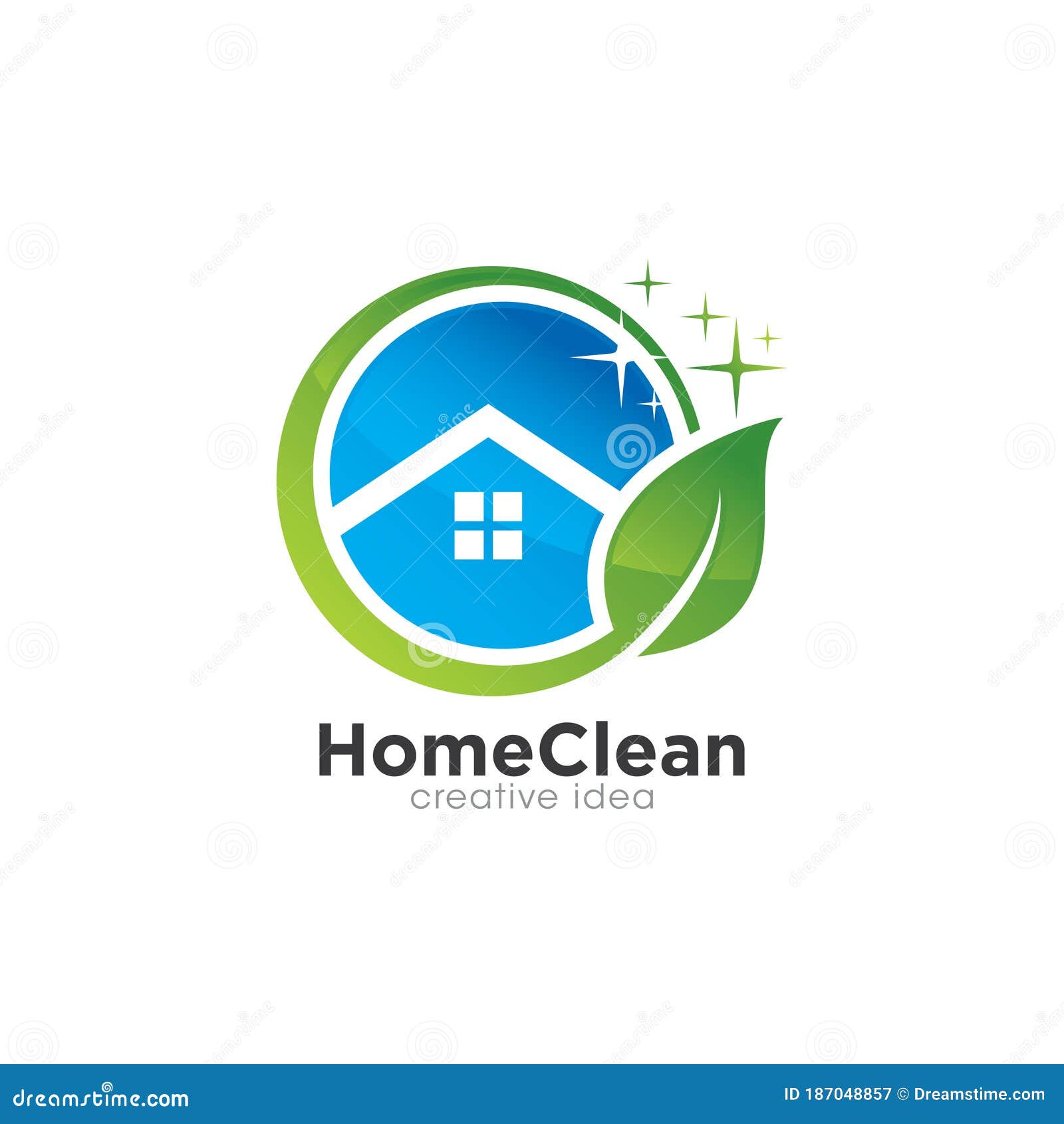 Creative Cleaning Concept Logo Design Template Stock Vector ...