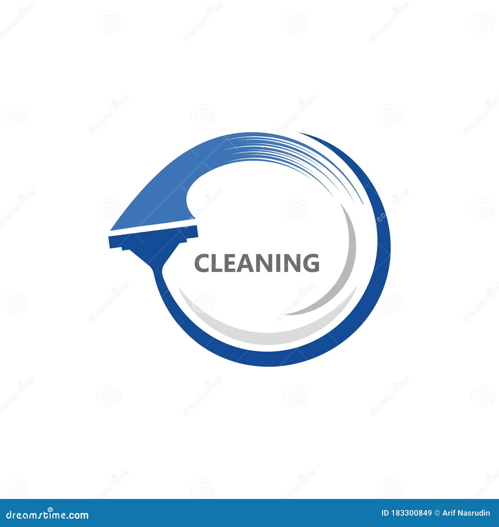 Creative Cleaning Concept Logo Design Template Vector Illustration ...