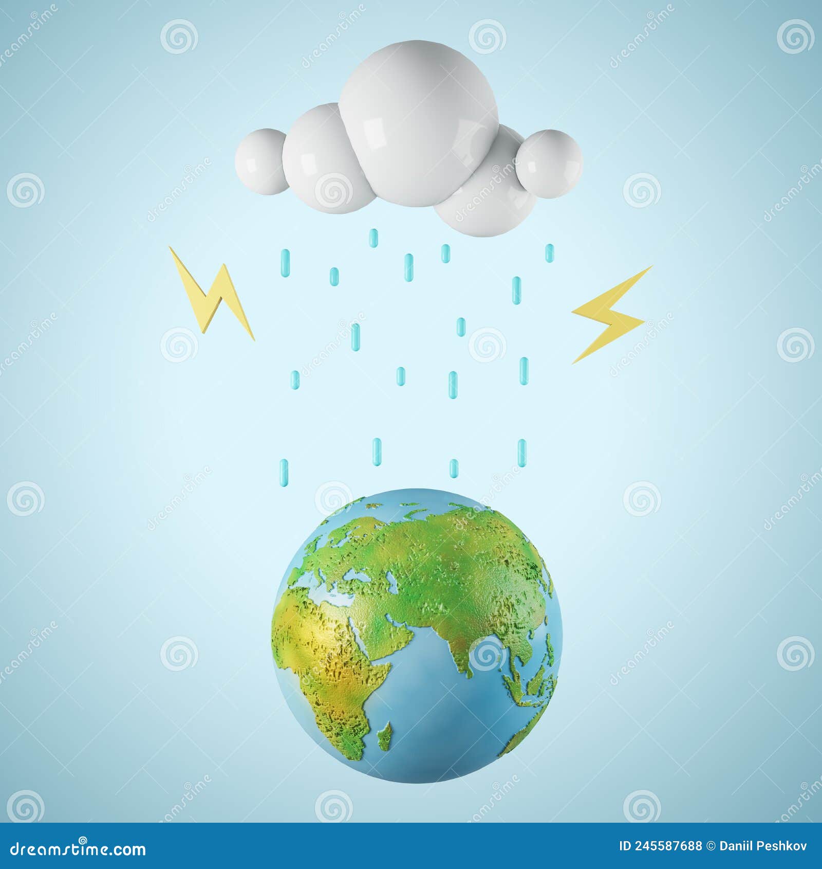 Creative Climate Change Globe on Light Background. Environment, Caring ...