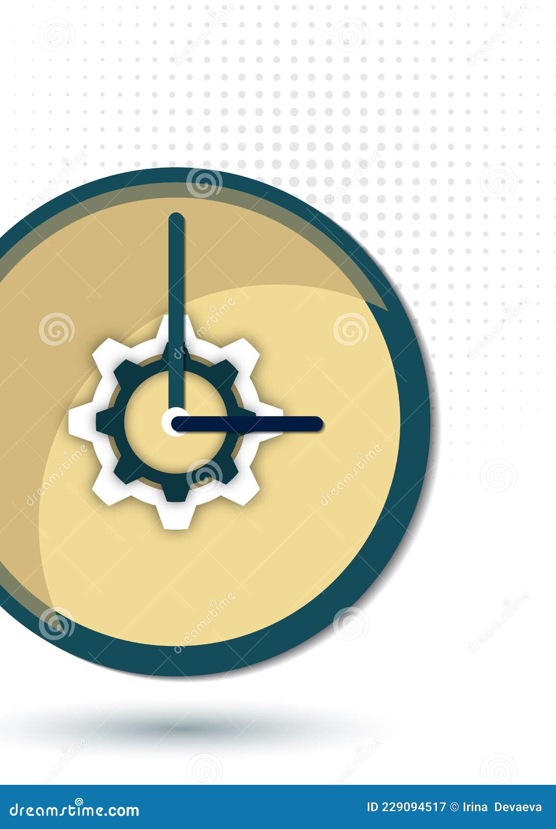 Creative Clock with Arrows for Your Design. Working Time Symbol Stock ...