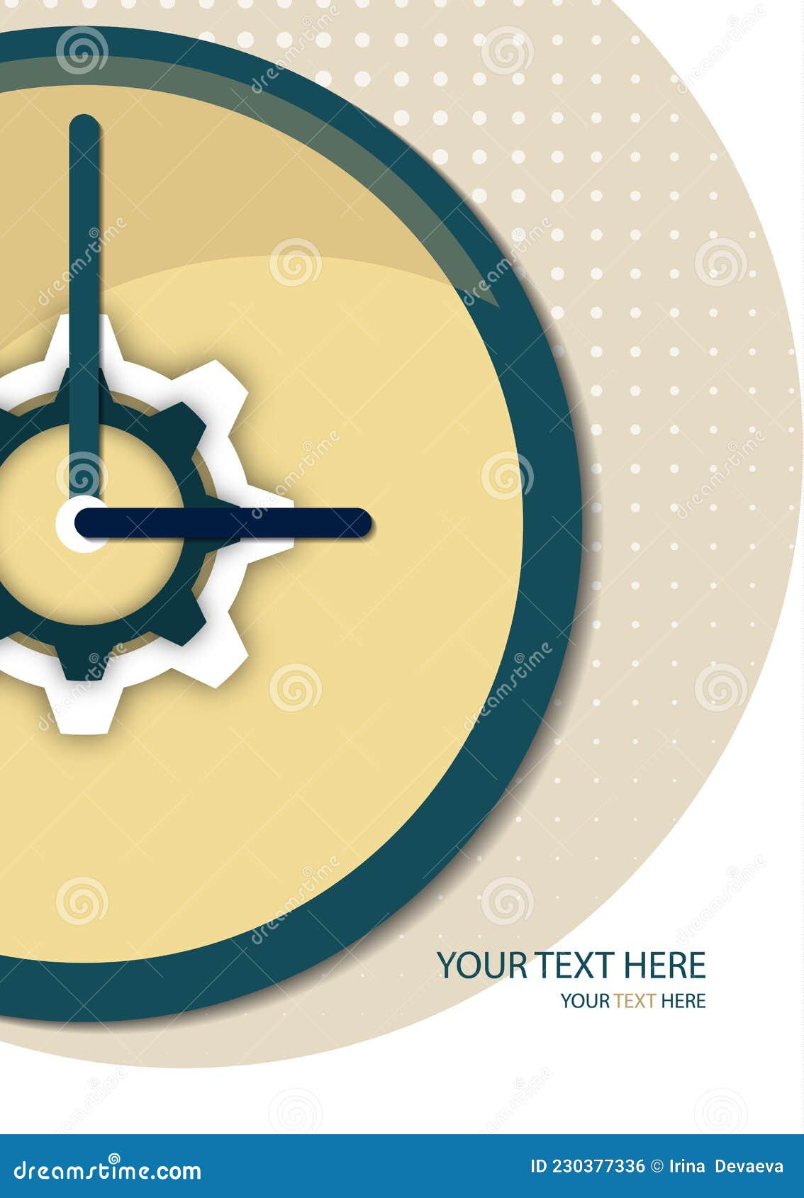 Creative Clock with Arrows for Your Design. Working Time Symbol Stock ...