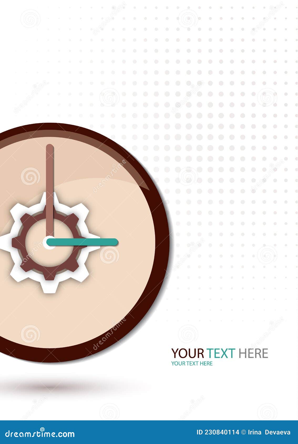 Creative Clock with Arrows for Your Design. Working Time Symbol Stock ...