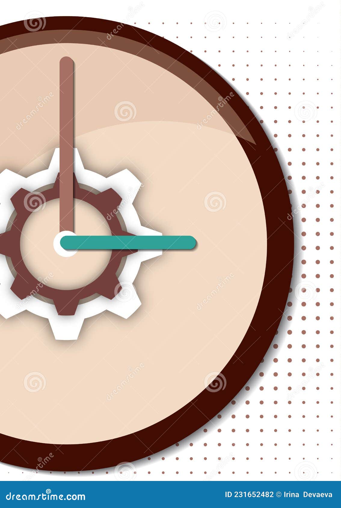Creative Clock with Arrows for Your Design. Working Time Symbol Stock ...