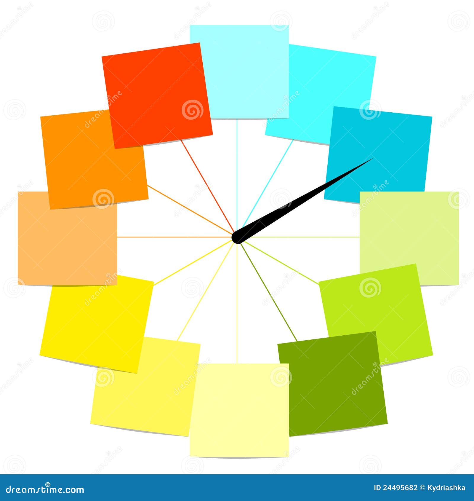 Clock Design. White Background. Time Concept, Vector Illustration ...