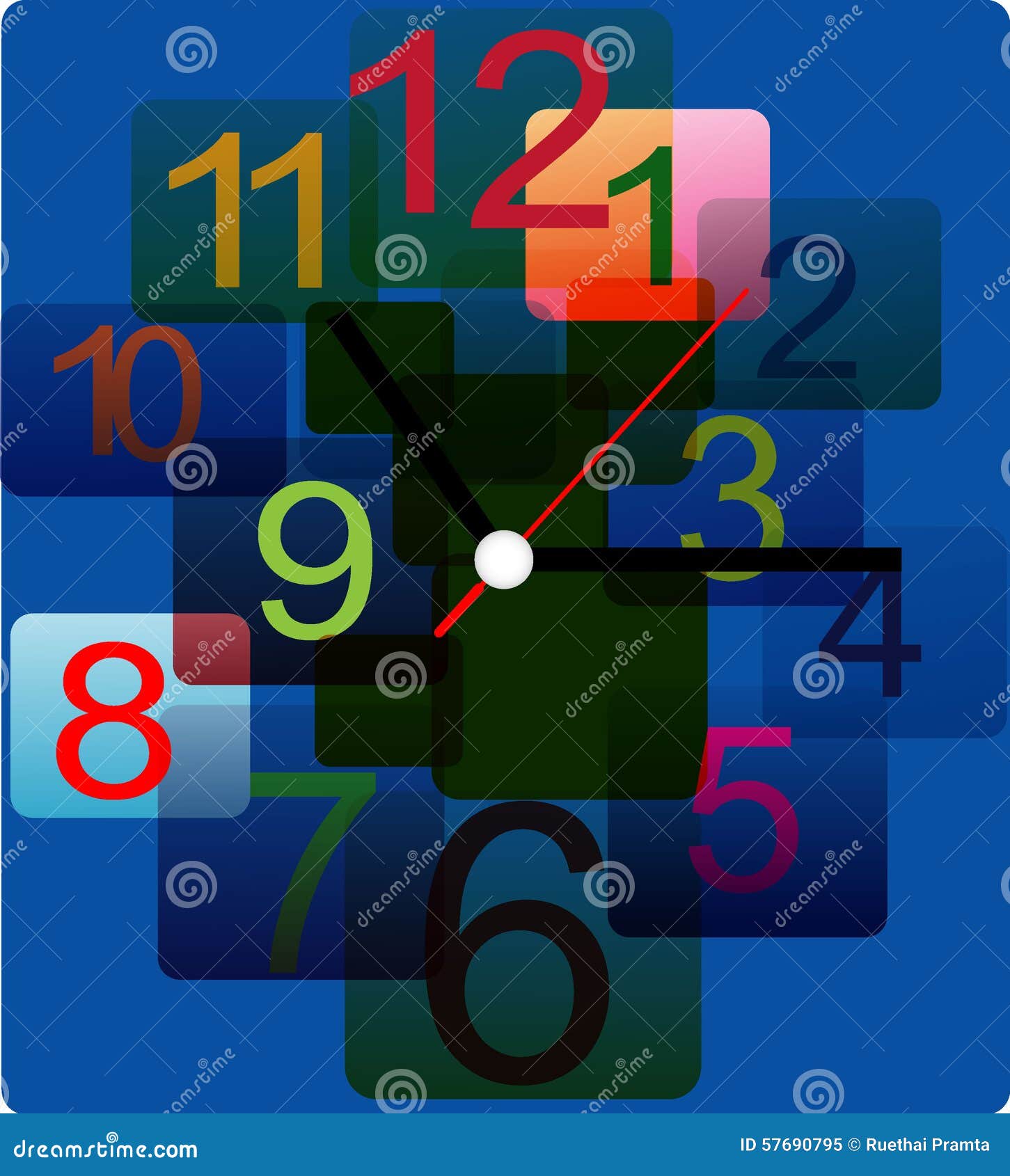 Creative Clock Face Design. Stock Vector - Illustration of deadline ...