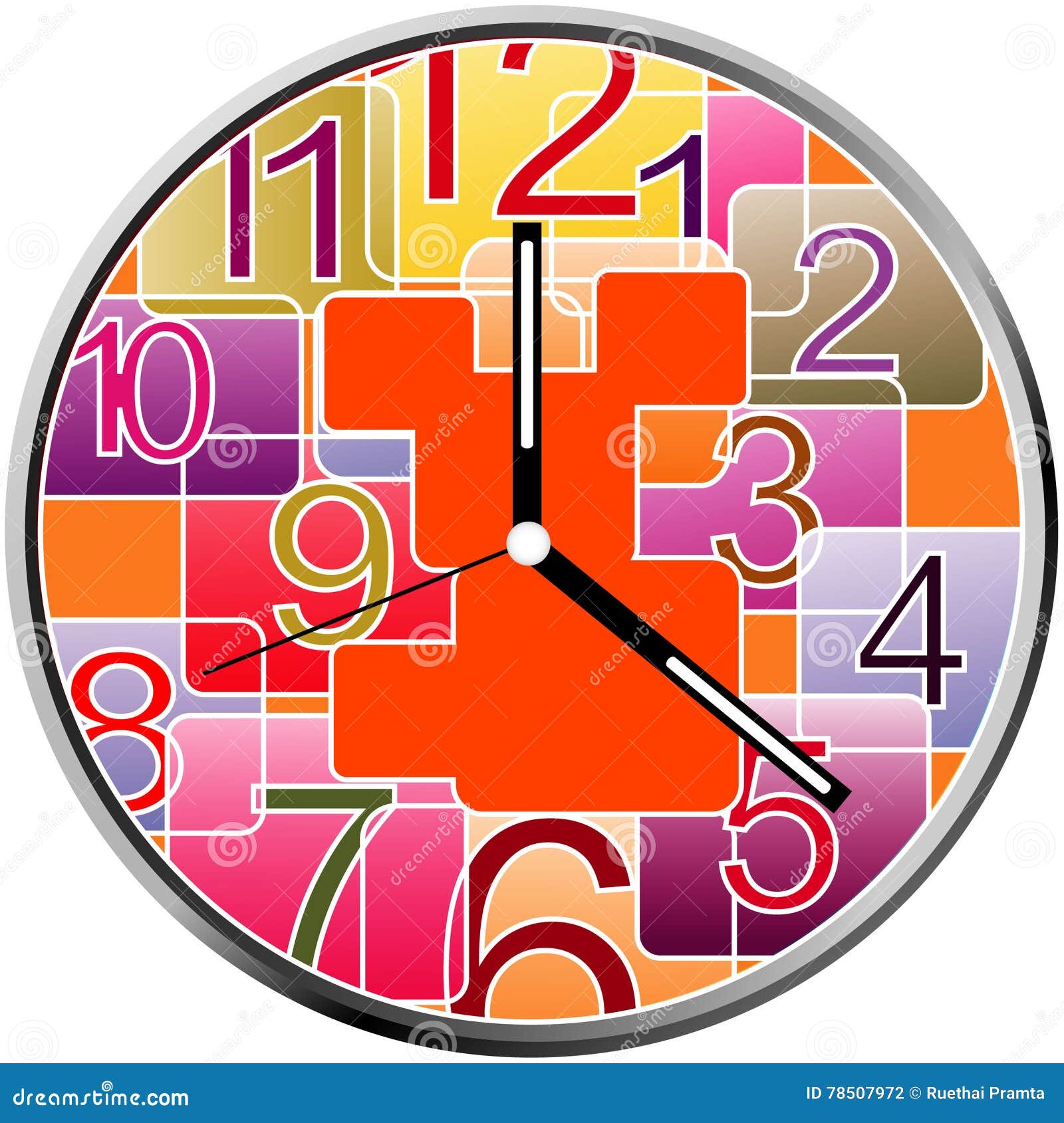 Creative Clock Face Design. Stock Vector - Illustration of concept ...