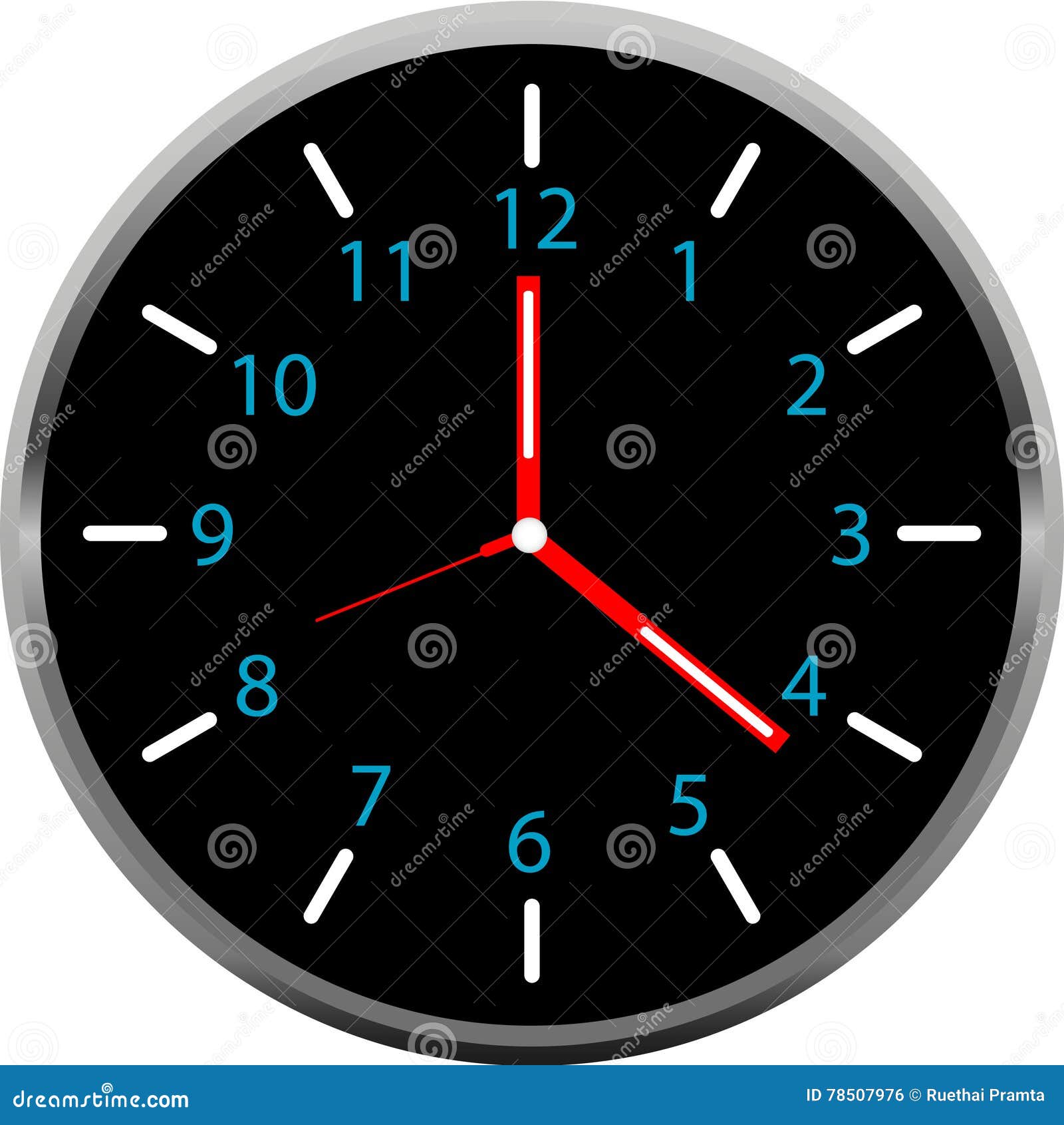 Creative Clock Face Design. Stock Vector - Illustration of month ...