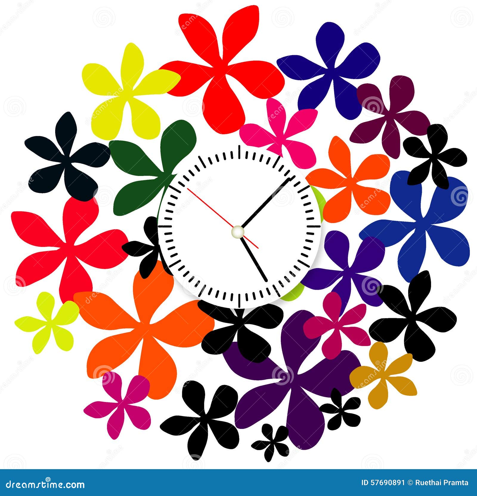 Creative Clock Face Design. Stock Vector - Illustration of clockwise ...