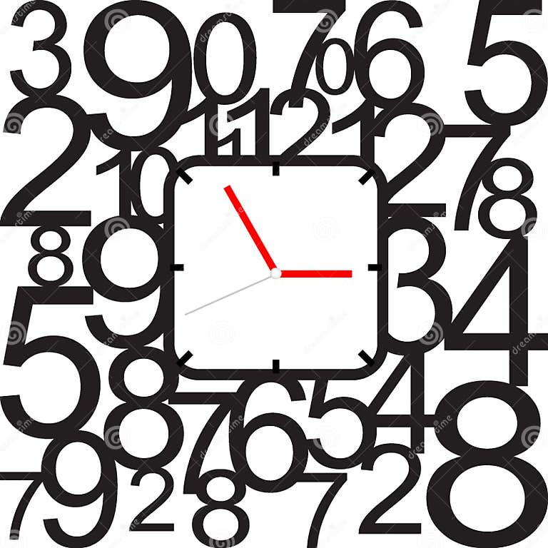 Creative Clock Face Design. Stock Vector - Illustration of black ...