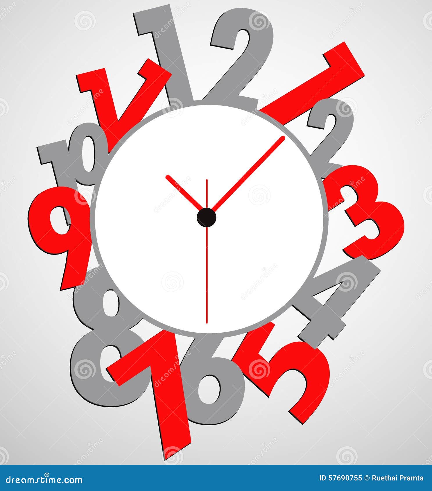 Creative Clock Face Design. Stock Vector - Illustration of night ...