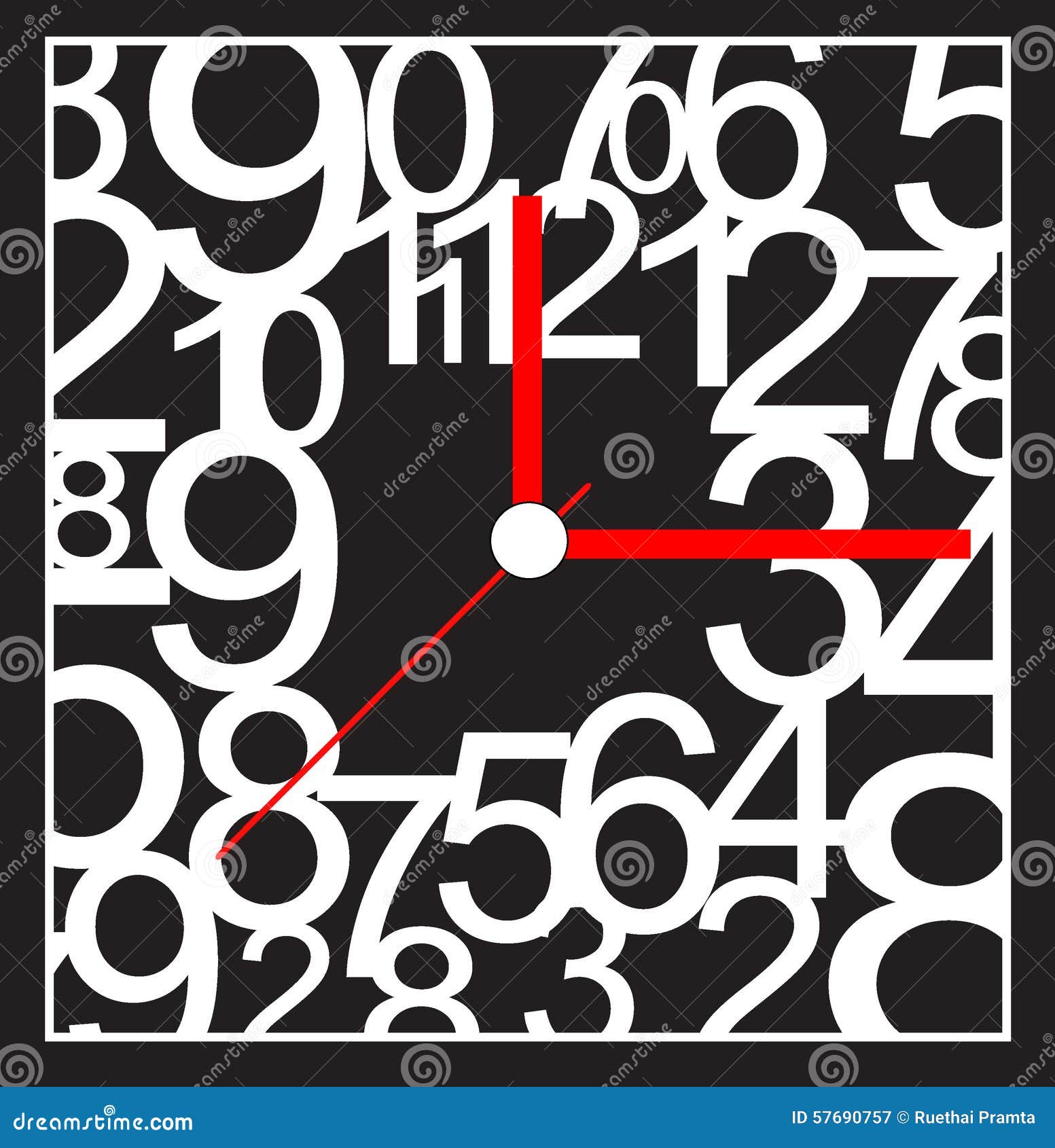 Creative Clock Face Design. Stock Vector - Illustration of ideas ...