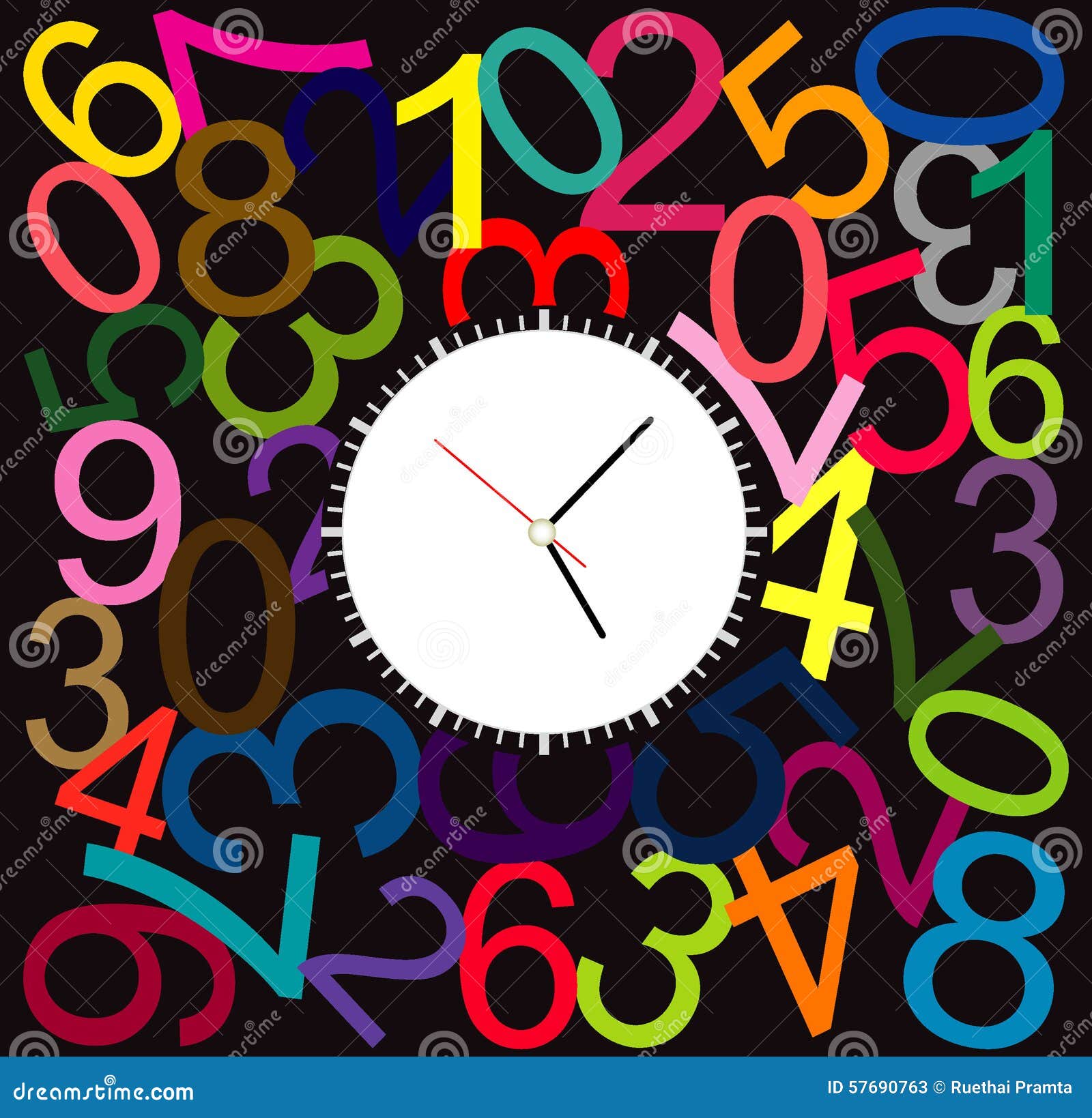Creative Clock Face Design. Stock Vector - Illustration of arrow, green ...