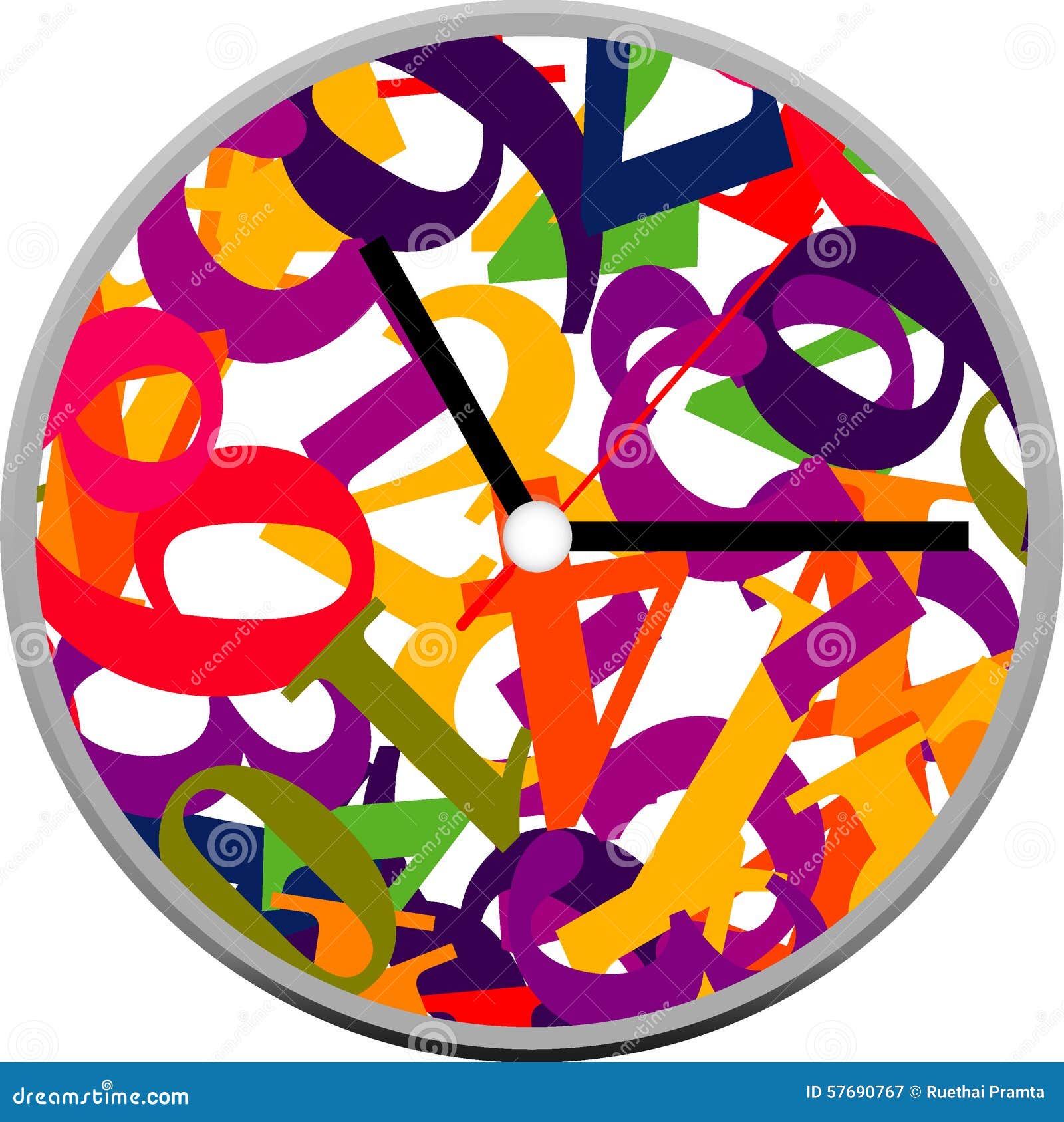 Creative Clock Face Design. Stock Vector - Illustration of arrow ...