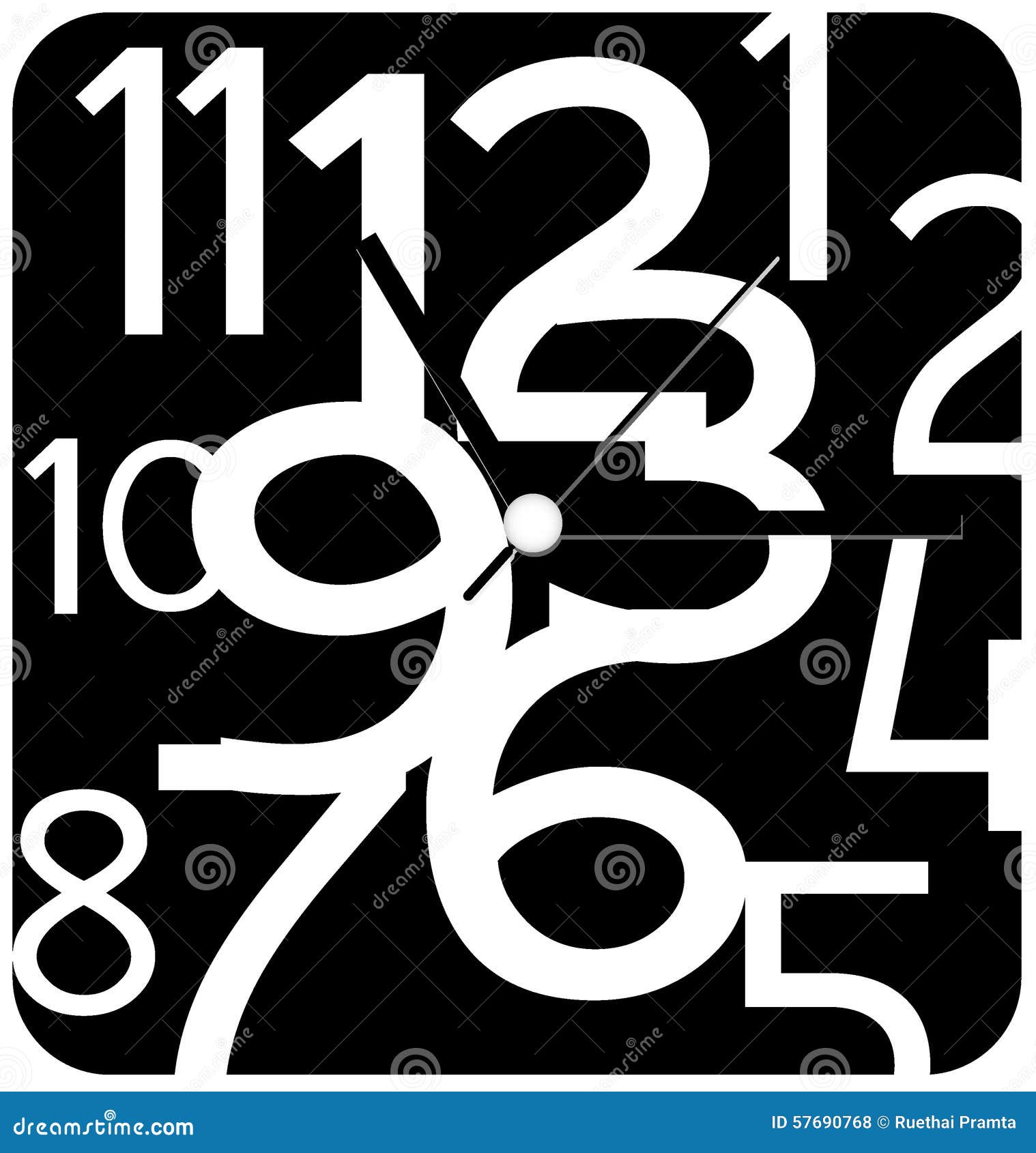 Creative Clock Face Design. Stock Vector - Illustration of concept ...