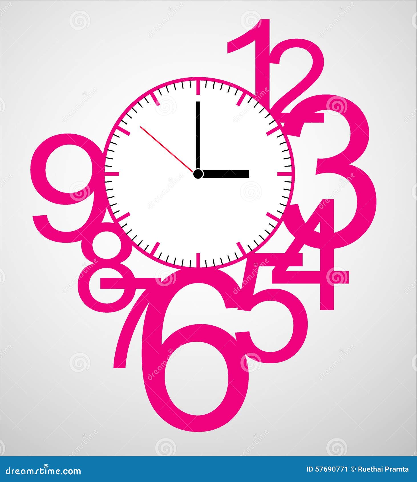 Creative Clock Face Design. Stock Vector - Illustration of modern ...