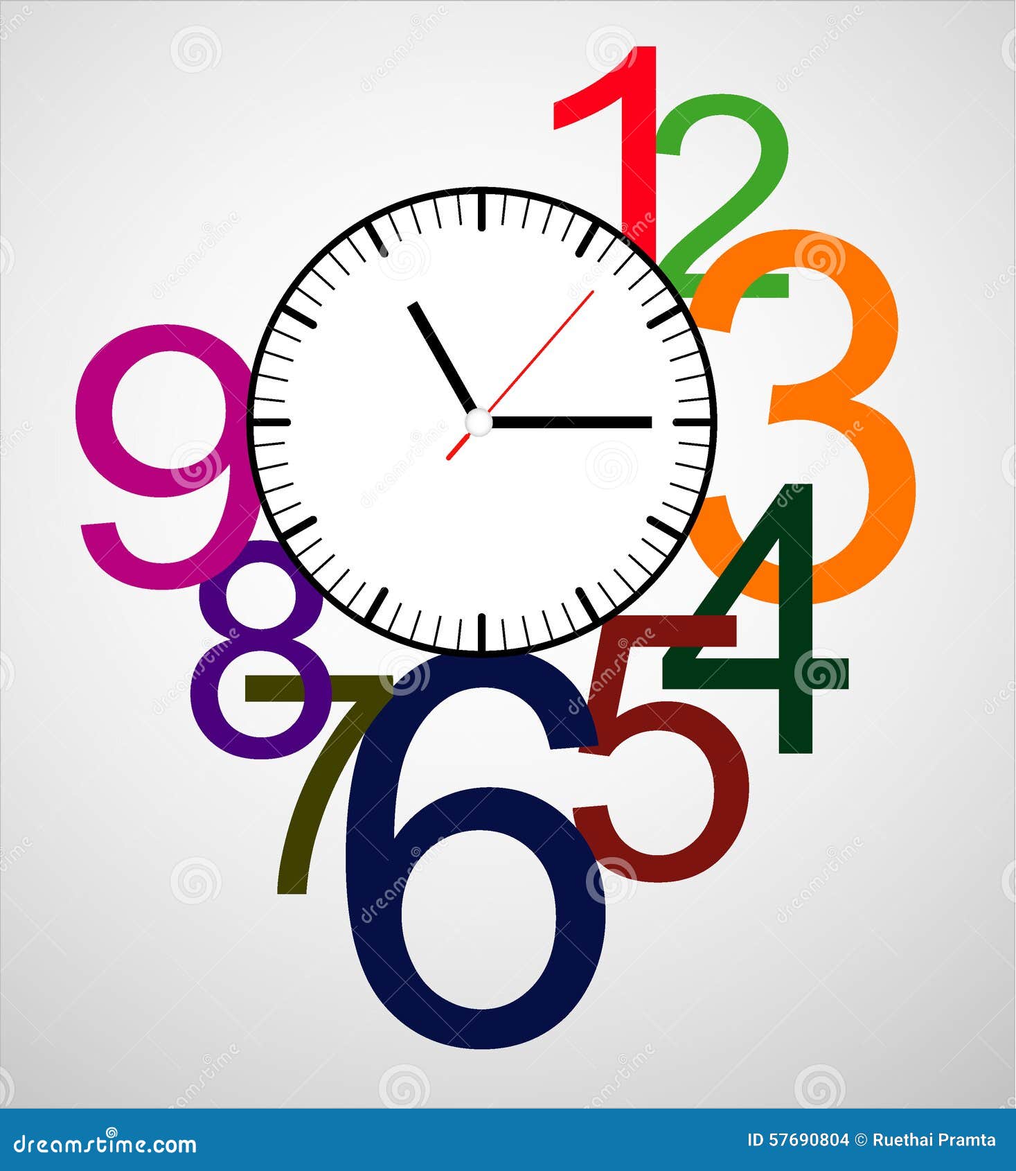 Creative Clock Face Design. Stock Vector - Illustration of border ...
