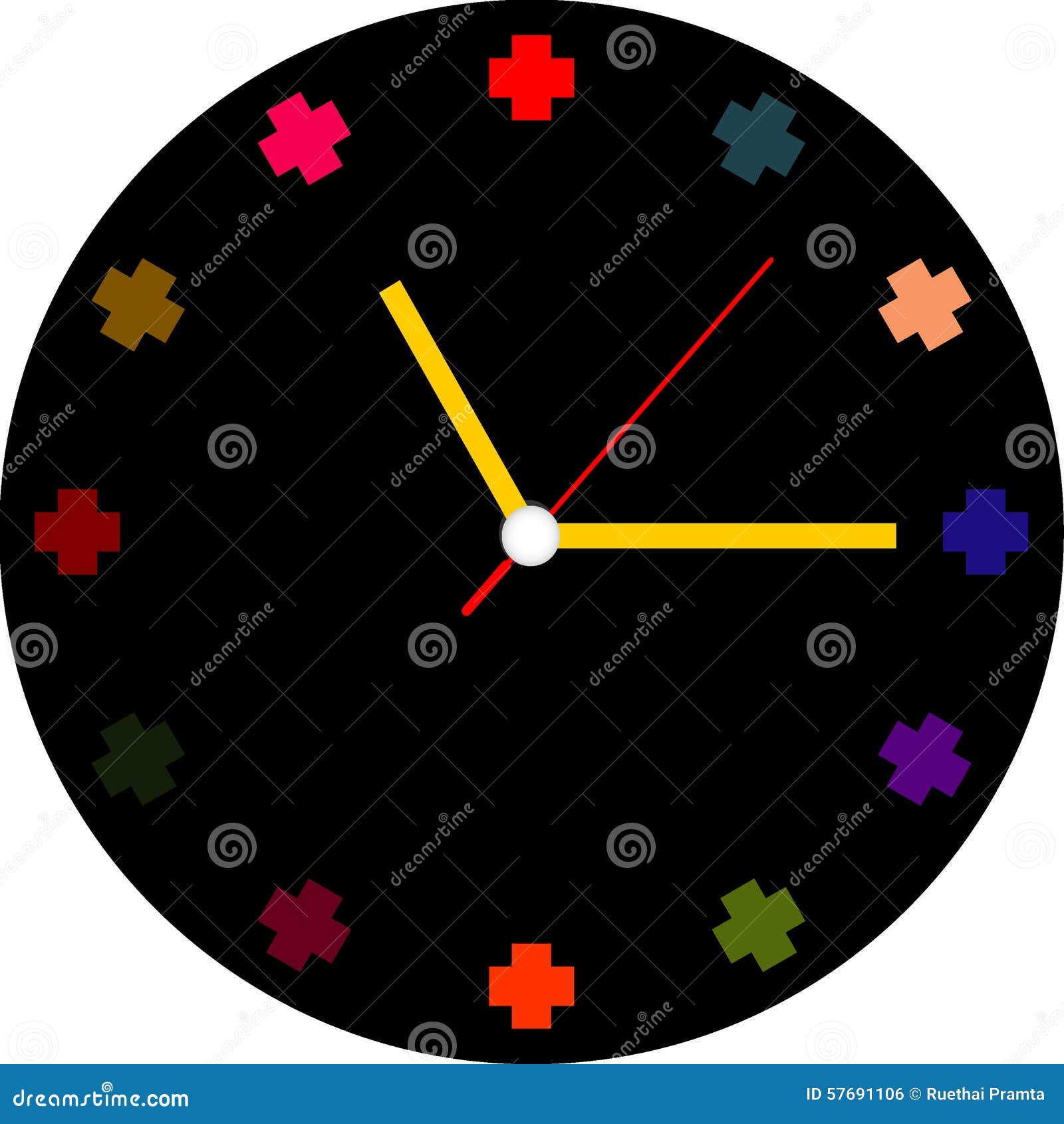Creative Clock Face Design. Vector Illustration | CartoonDealer.com ...
