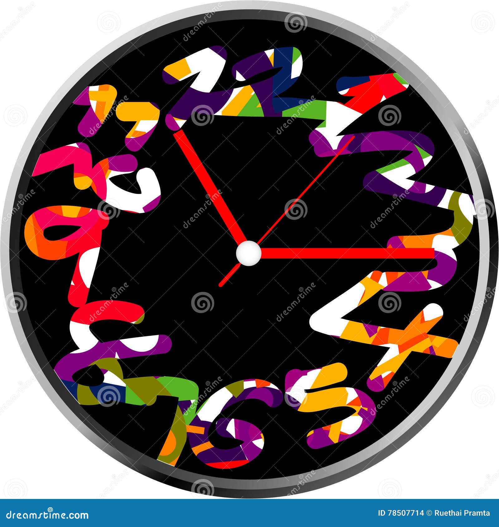 Creative Clock Face Design. Stock Vector - Illustration of clock, icon ...