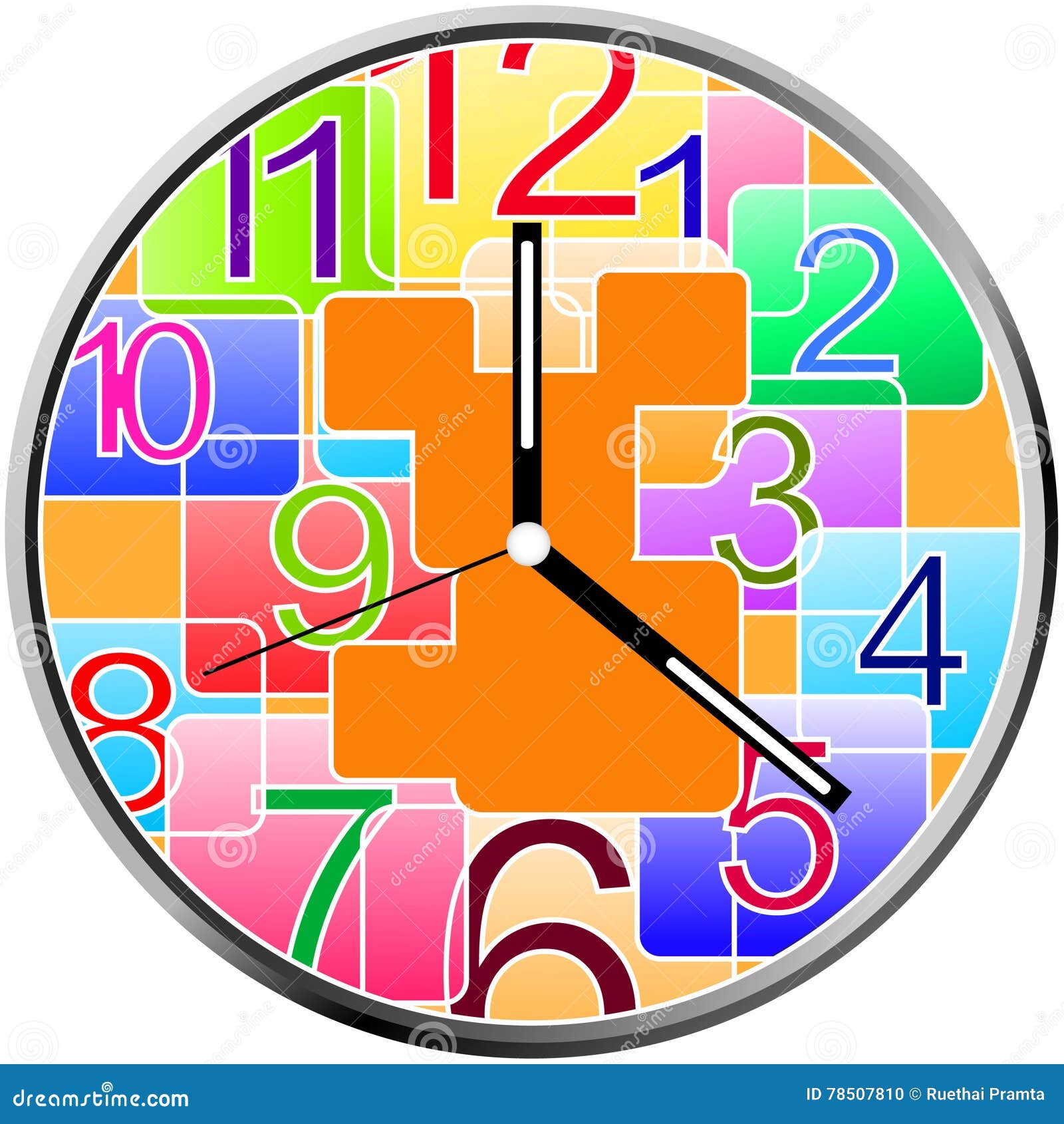 Creative Clock Face Design. Stock Vector - Illustration of modern ...